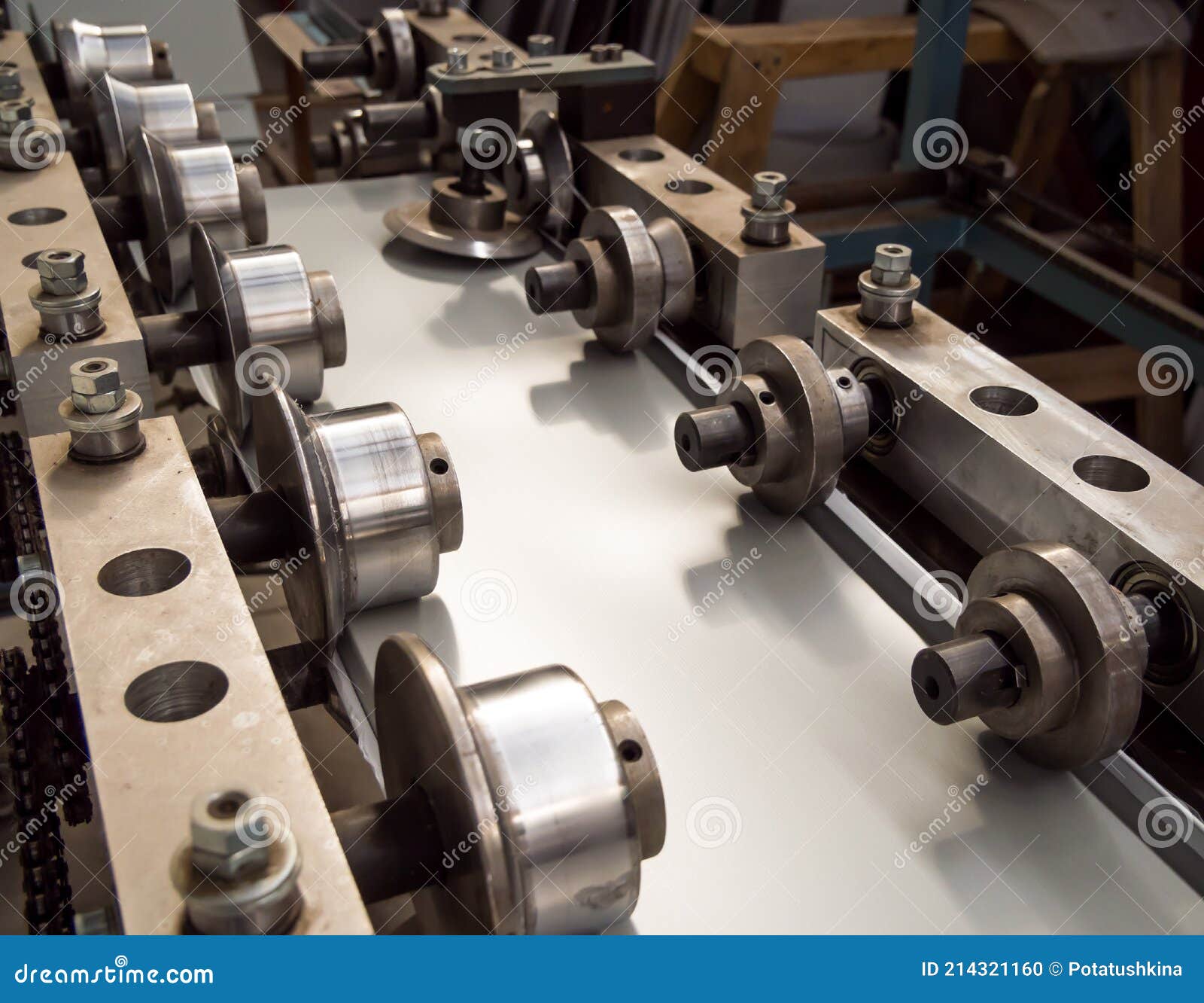 A Rolling Machine for Bending Metal Strips Stock Photo - Image of form ...