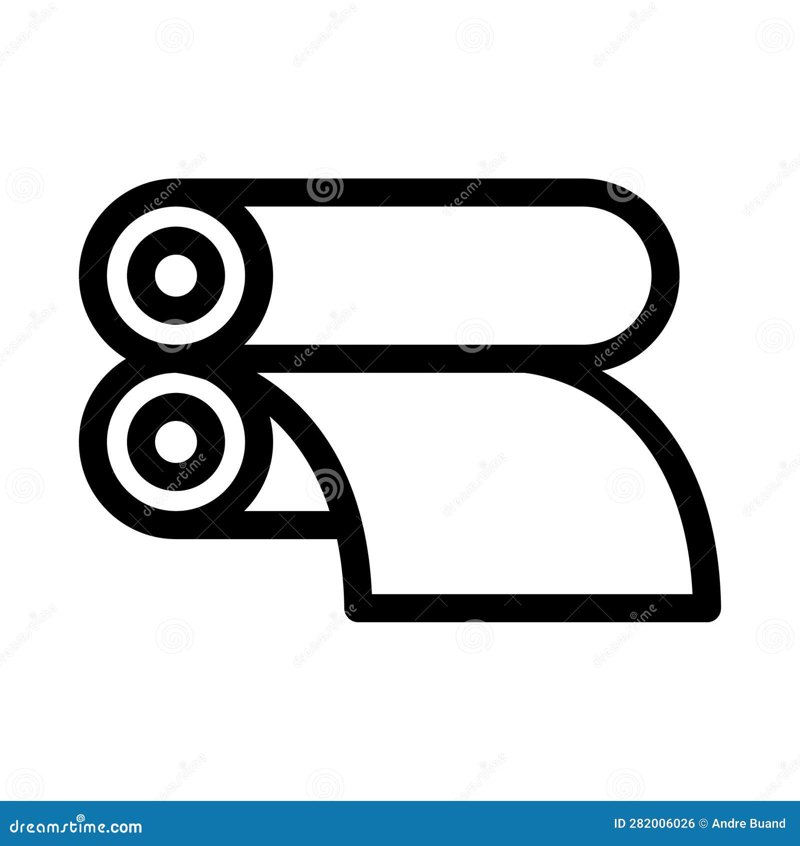 Rolling Machine Vector Line Icon Stock Vector - Illustration of device ...