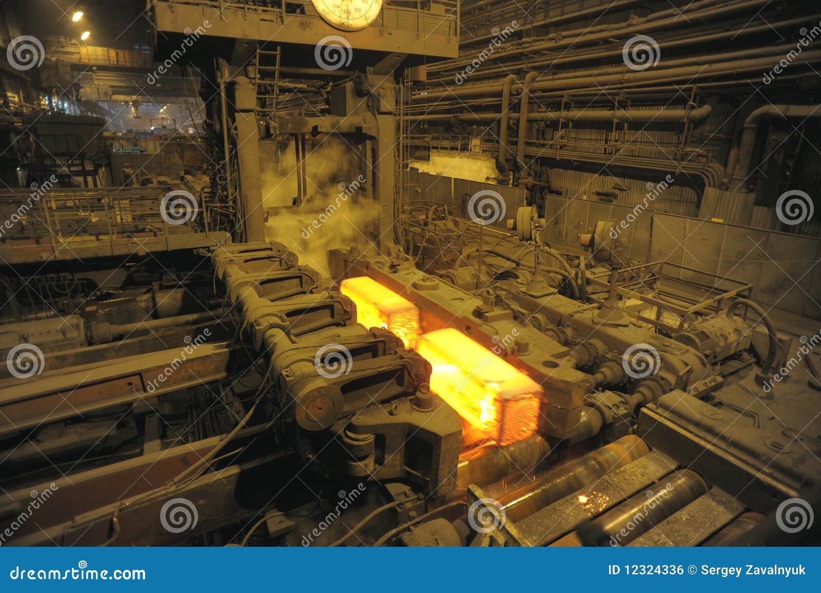 Rolling Mill Machine For Rolling Steel Sheet Stock Photo ...