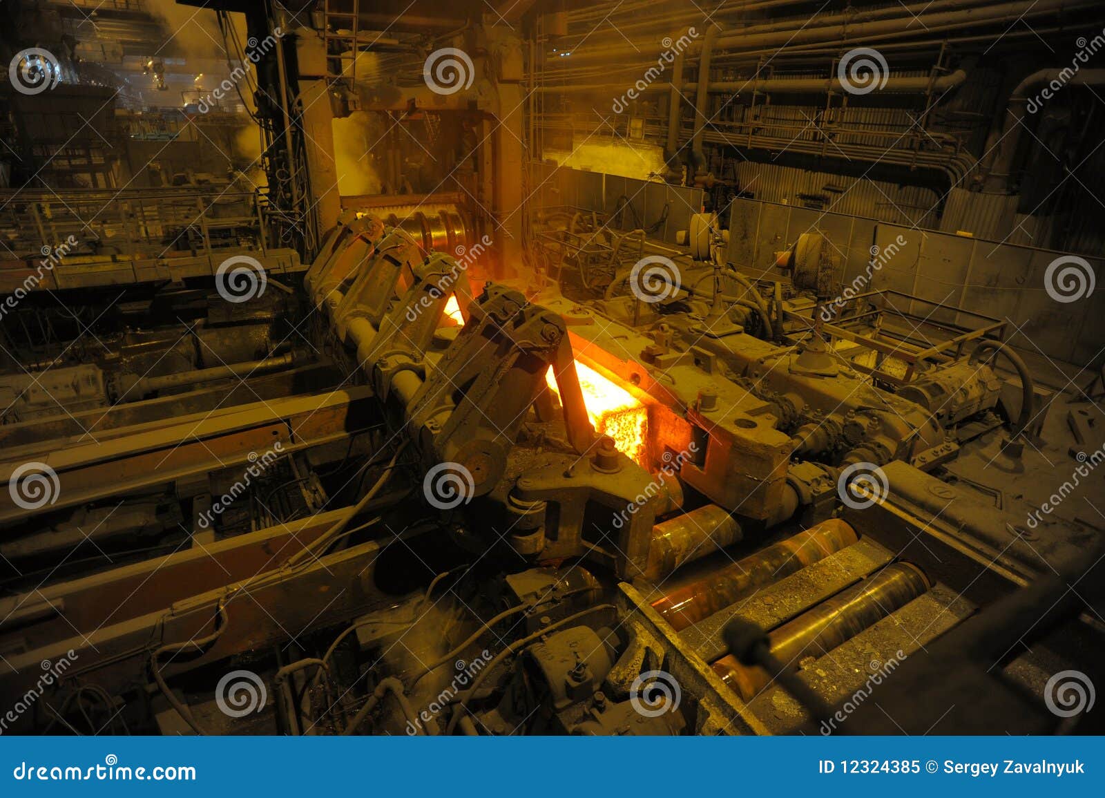 The rolling mill stock image. Image of metal, mill, bluming - 12324385