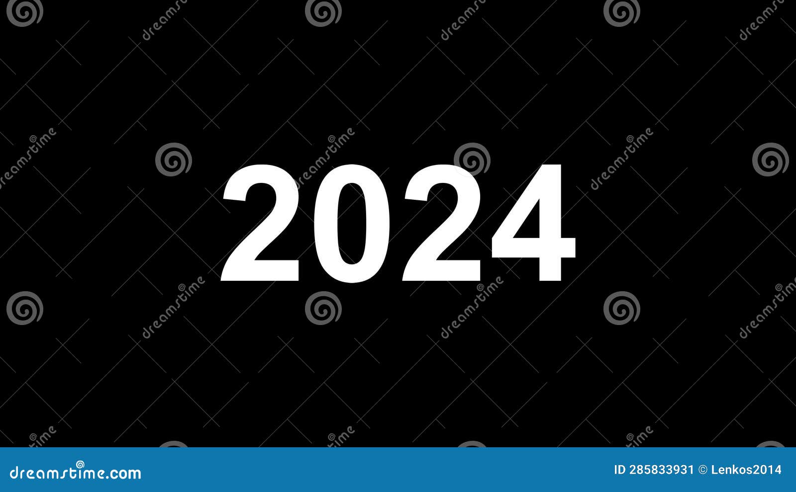 2024 Rolling Numbers Typographic Modern Minimalistic Black and White ...