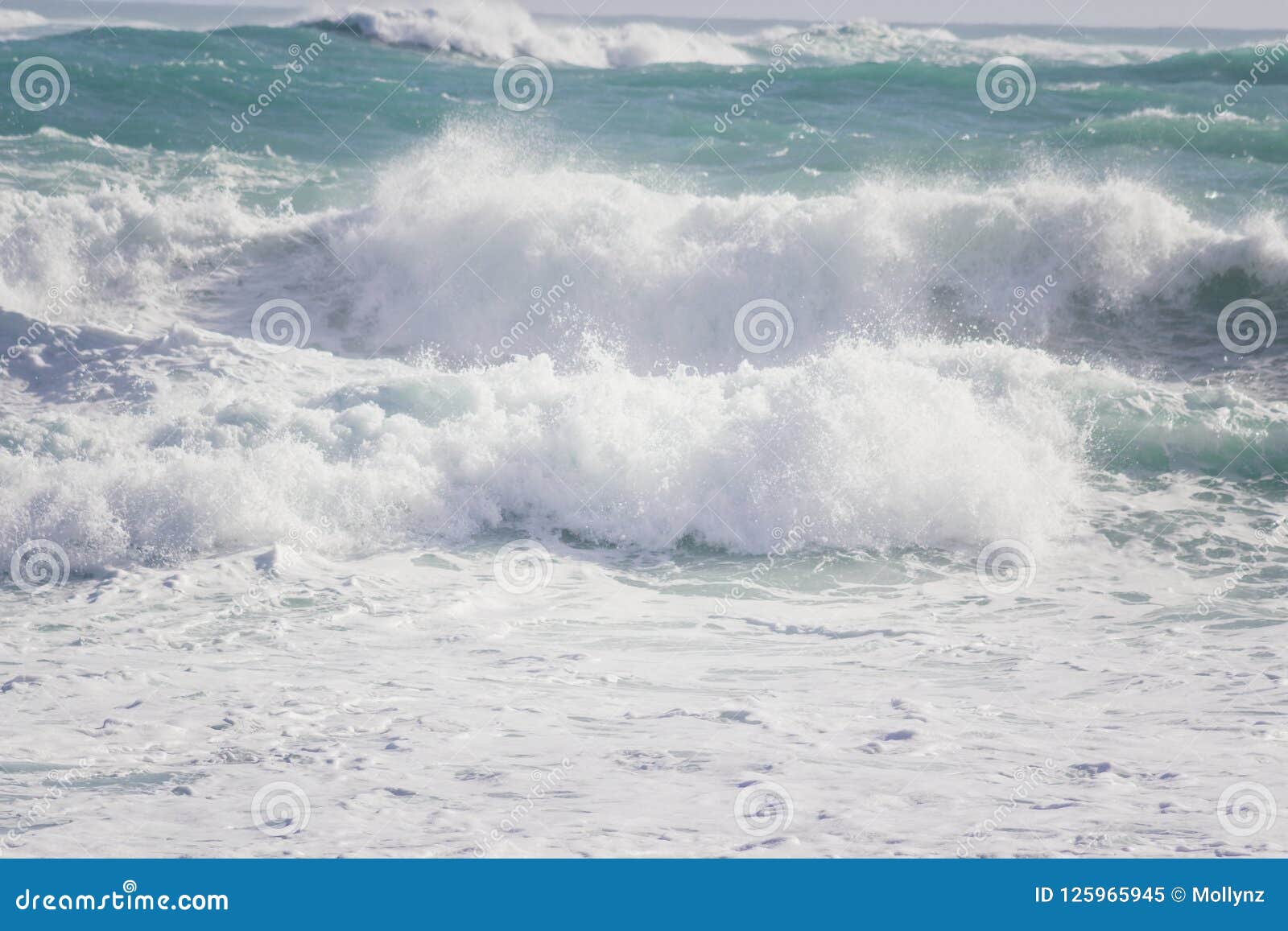 Rolling Ocean Waves stock image. Image of rolling, rough - 125965945