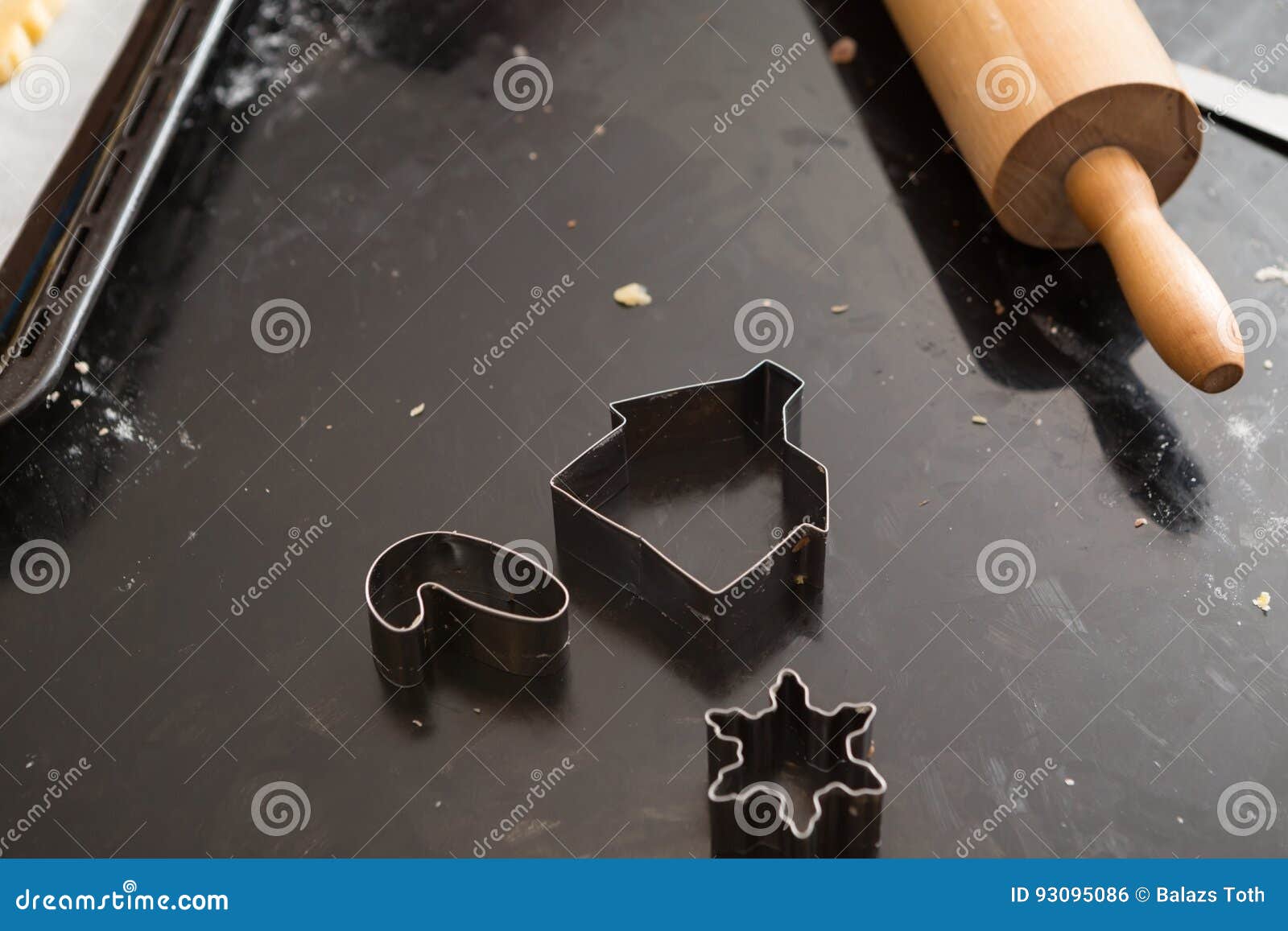 Rolling Pin and Baking Utensils Stock Photo - Image of utensils, shapes ...