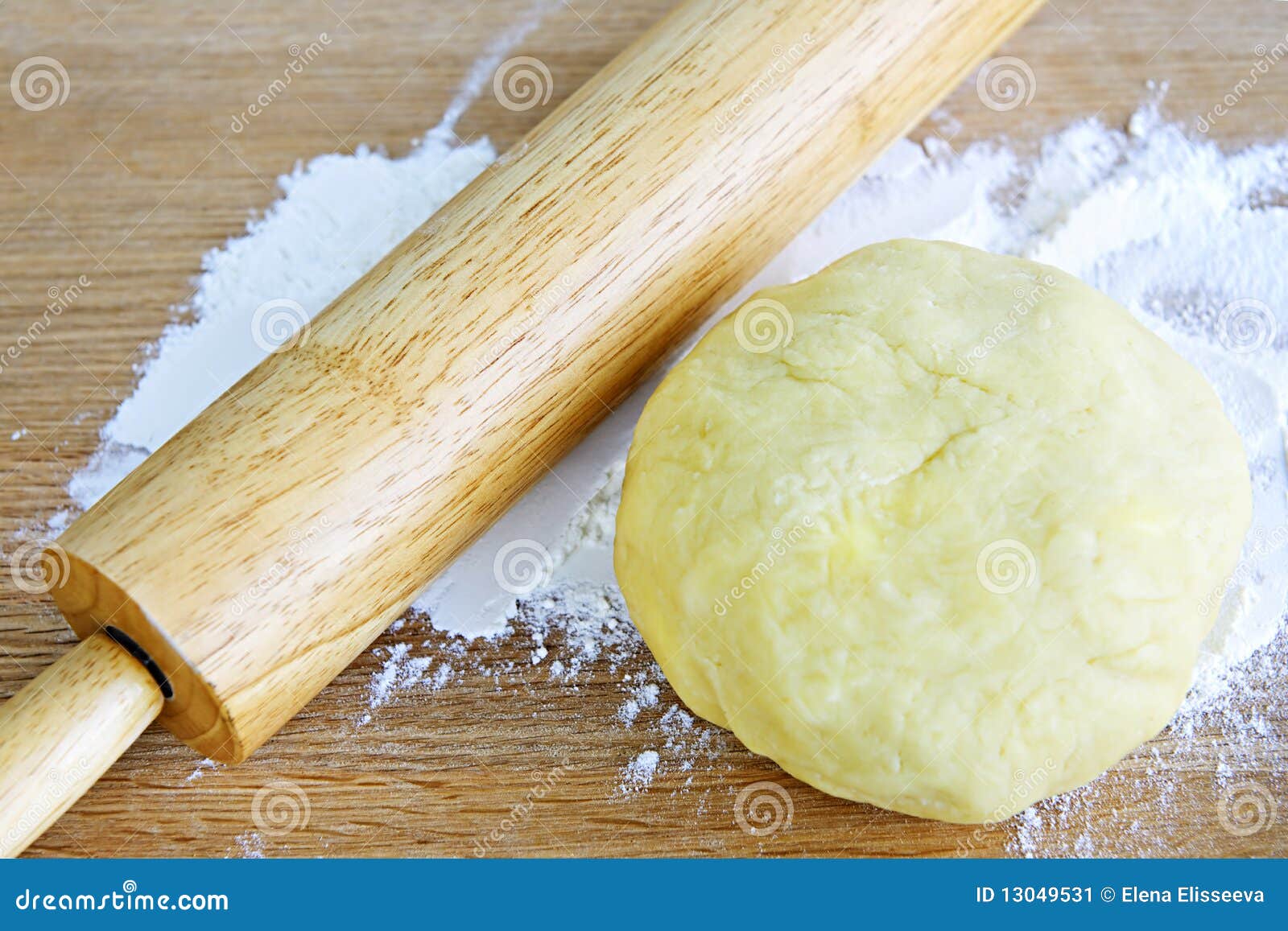 Rolling Pin and Cookie Dough Stock Image - Image of delicious, handles ...