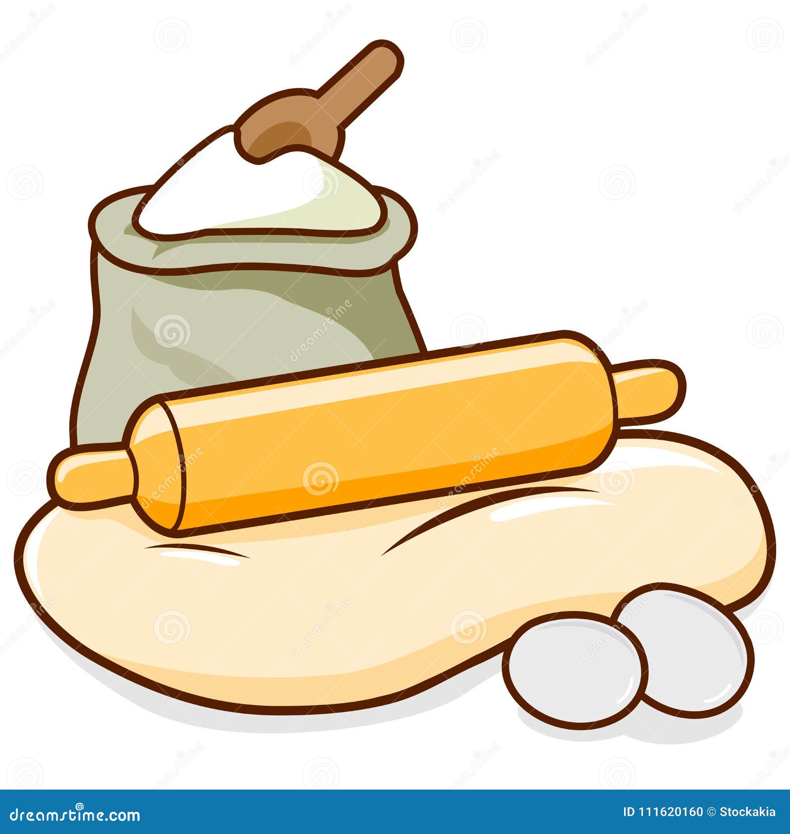 Baking Rolling Pin Dough Flour Stock Illustrations – 1,213 Baking ...