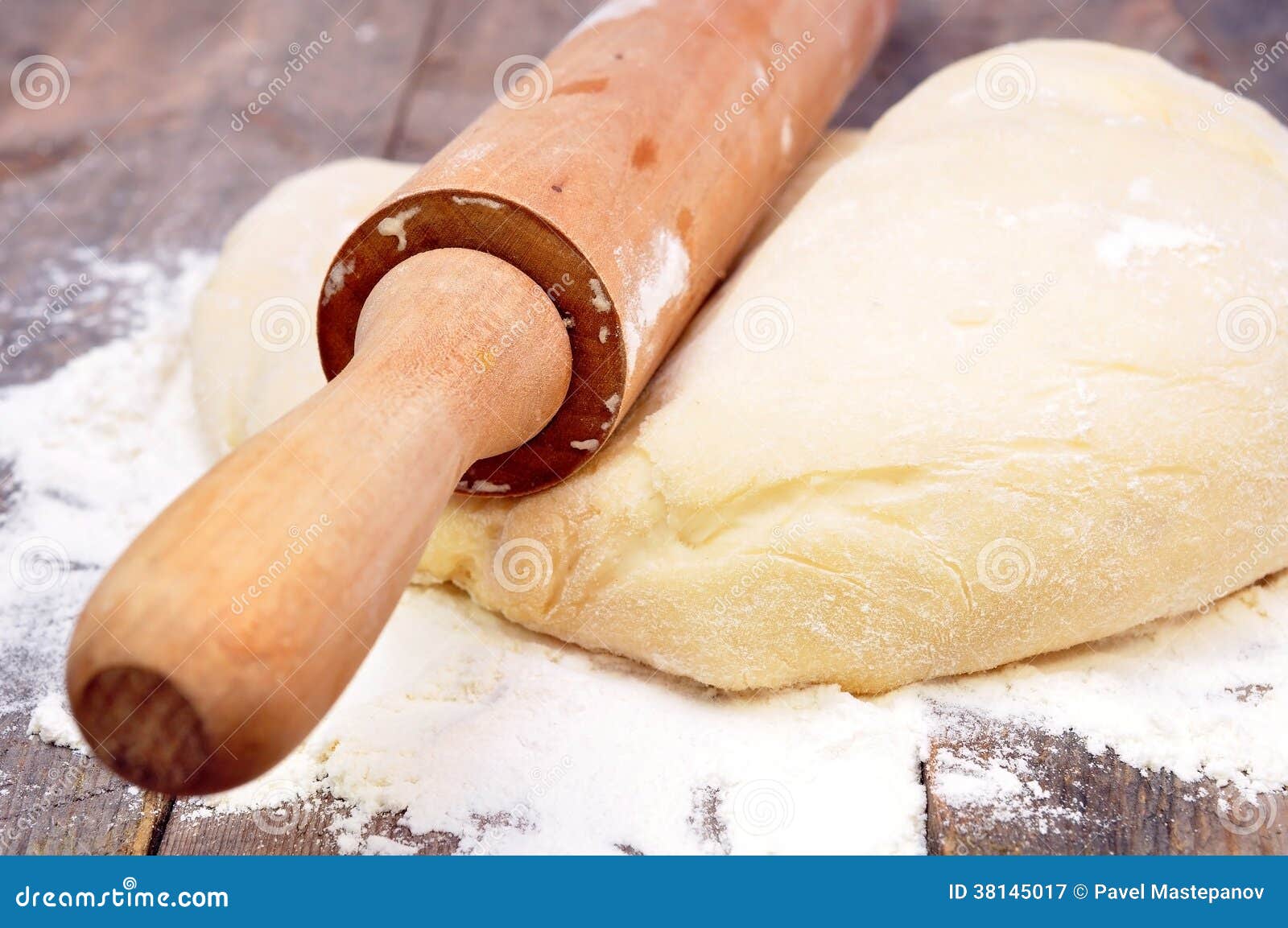 Rolling pin and dough stock image. Image of rolling, batch - 38145017