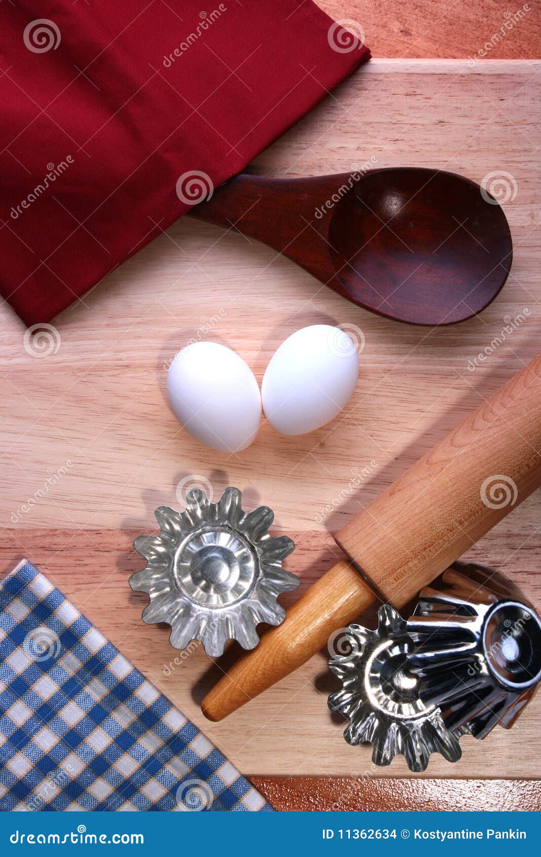 Rolling pin and eggs stock photo. Image of work, rolling - 11362634