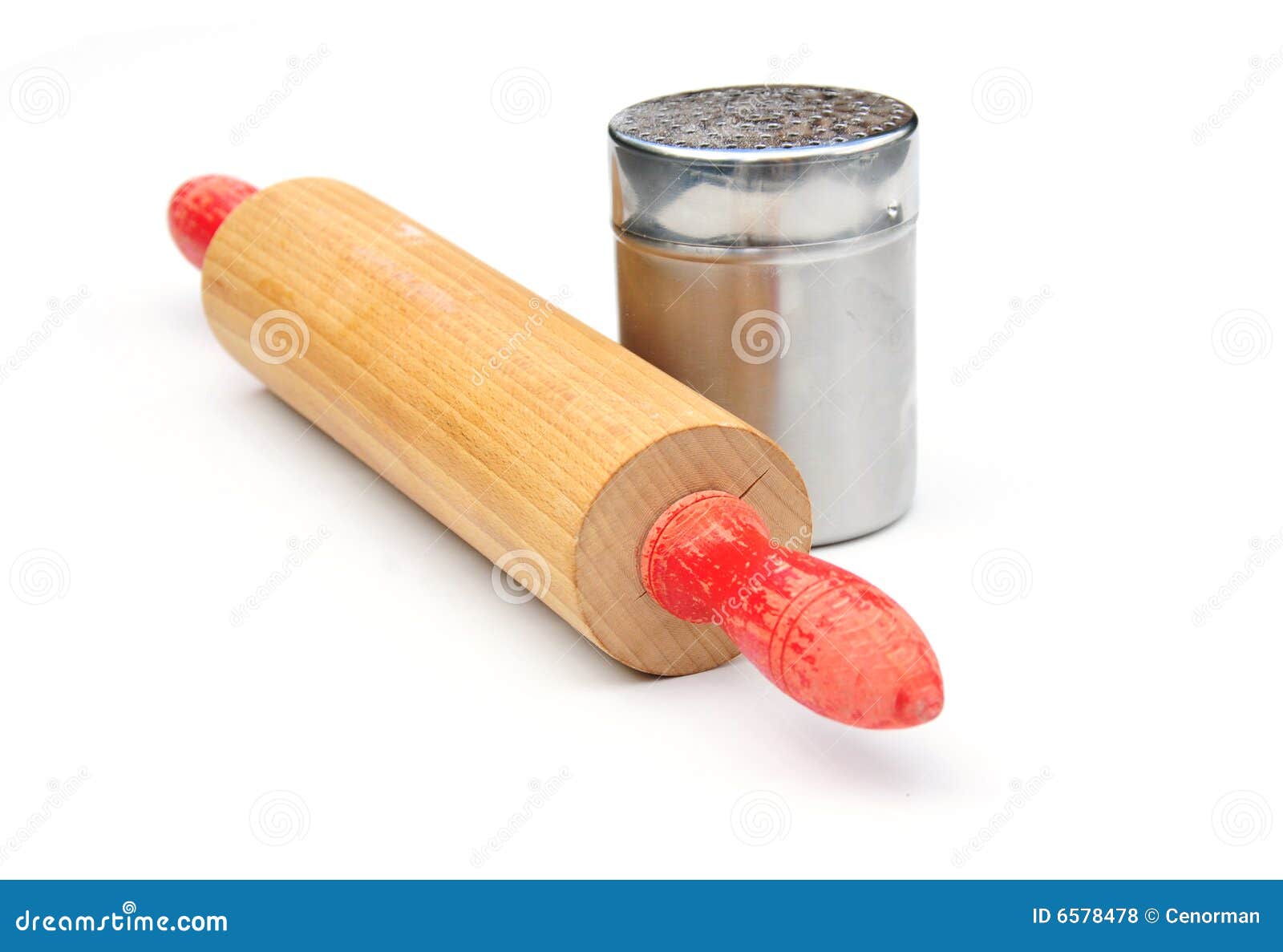 Rolling Pin and Flour Dredger Stock Photo - Image of kitchen, rolling ...
