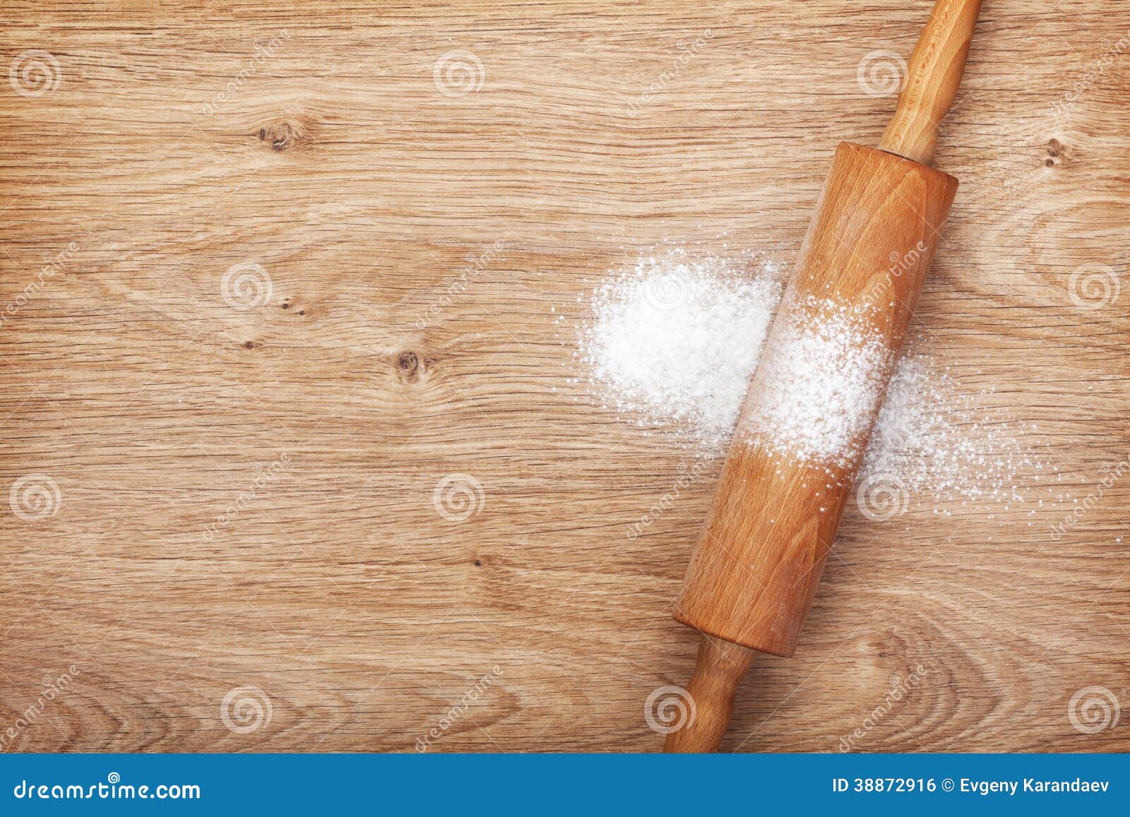 Rolling Pin with Flour on Wooden Table Stock Photo - Image of rolling ...
