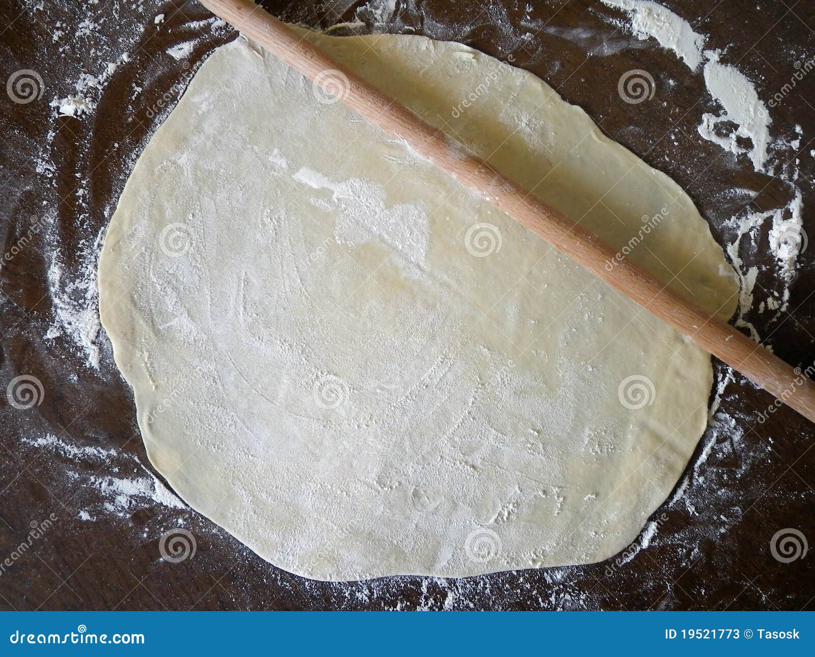 Rolling Pin and Homemade Pie Dough Stock Image - Image of greek, recipe ...