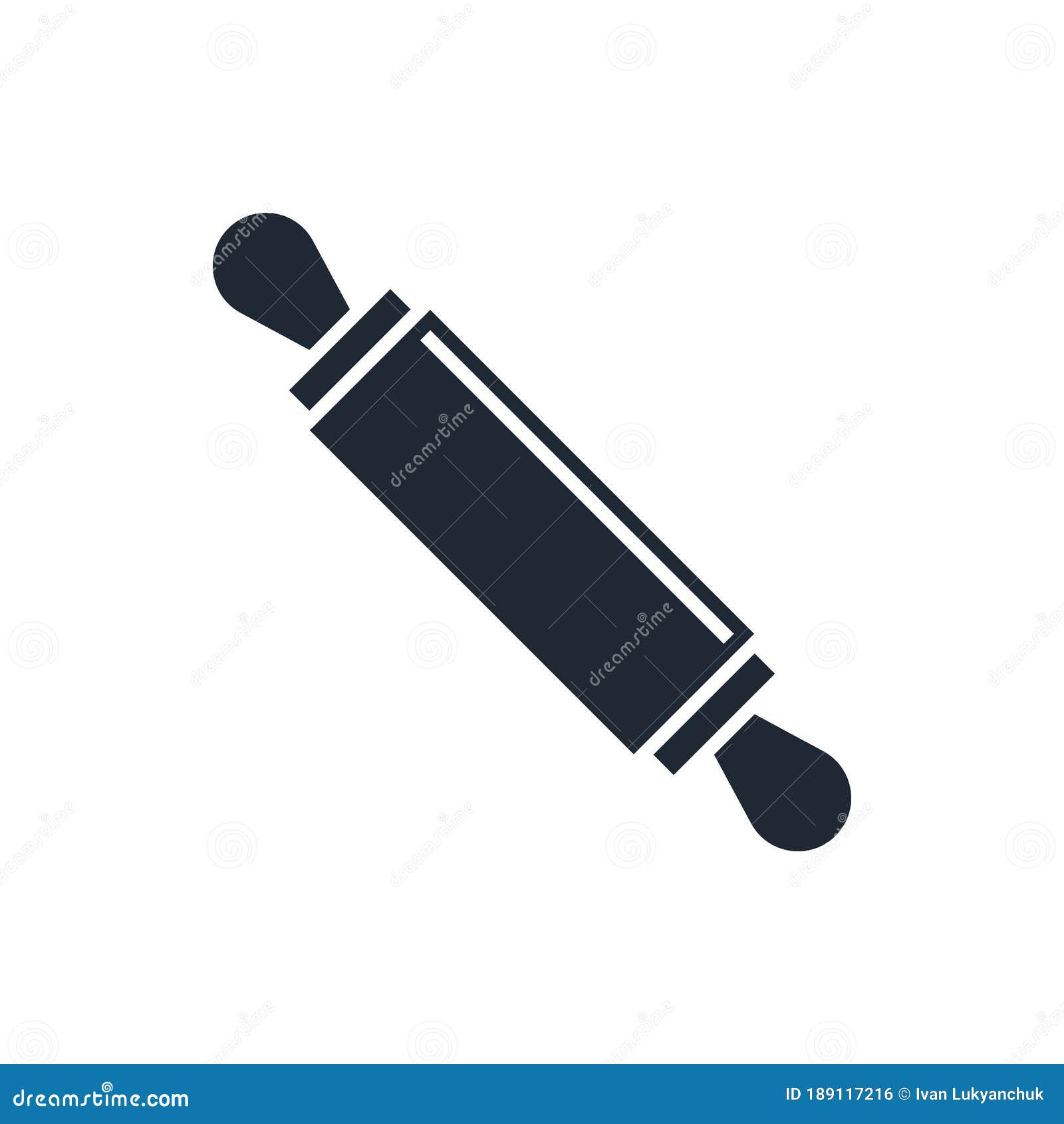Rolling pin icon stock vector. Illustration of icon - 189117216