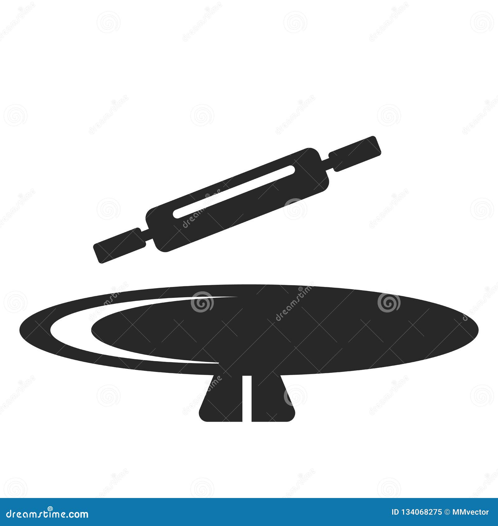 Rolling Pin Icon Vector Sign and Symbol Isolated on White Background ...