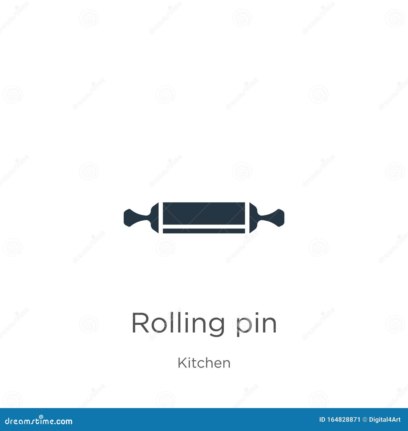 Rolling Pin Icon Vector. Trendy Flat Rolling Pin Icon from Kitchen ...