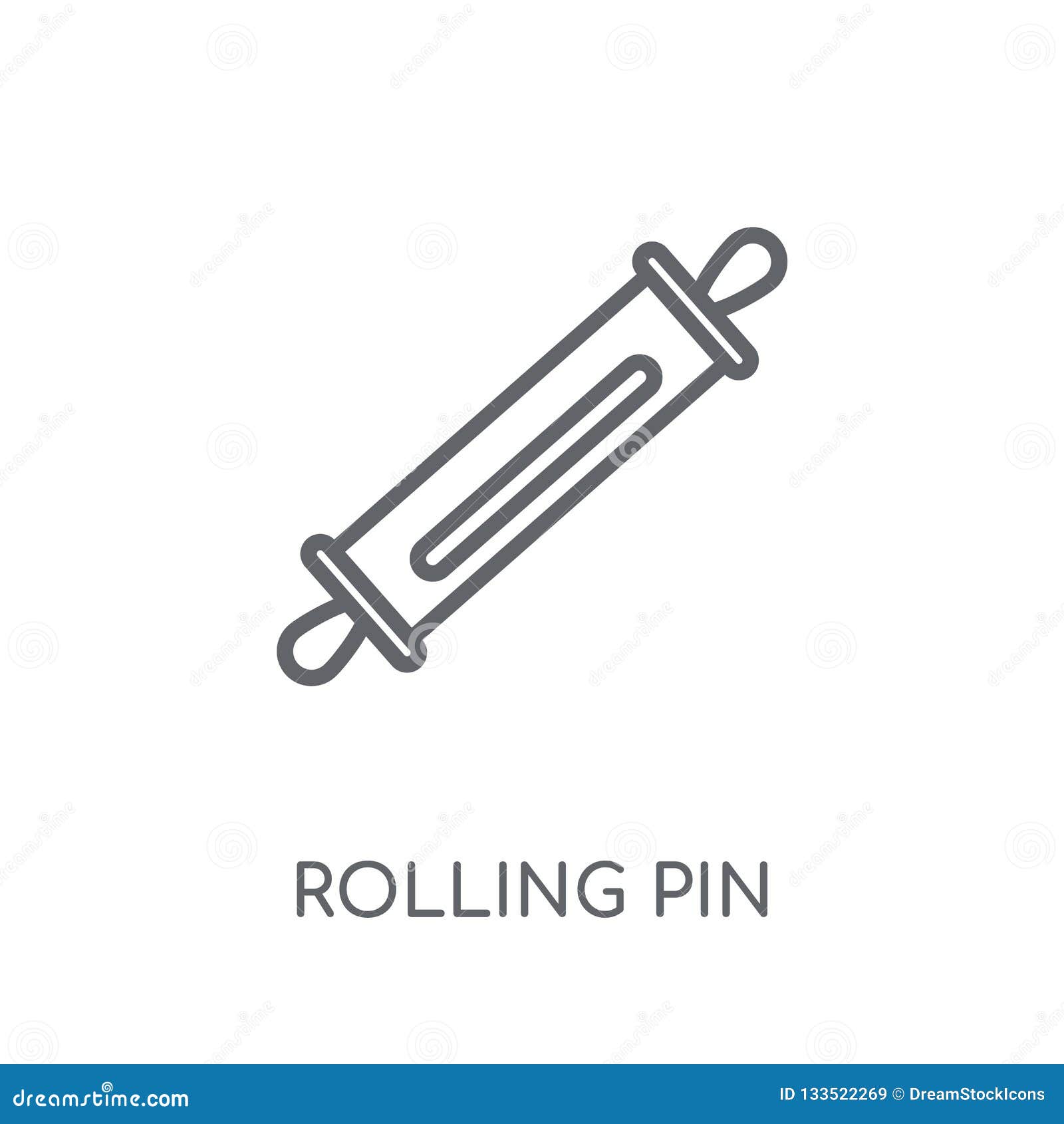 Rolling Pin Linear Icon. Modern Outline Rolling Pin Logo Concept Stock ...