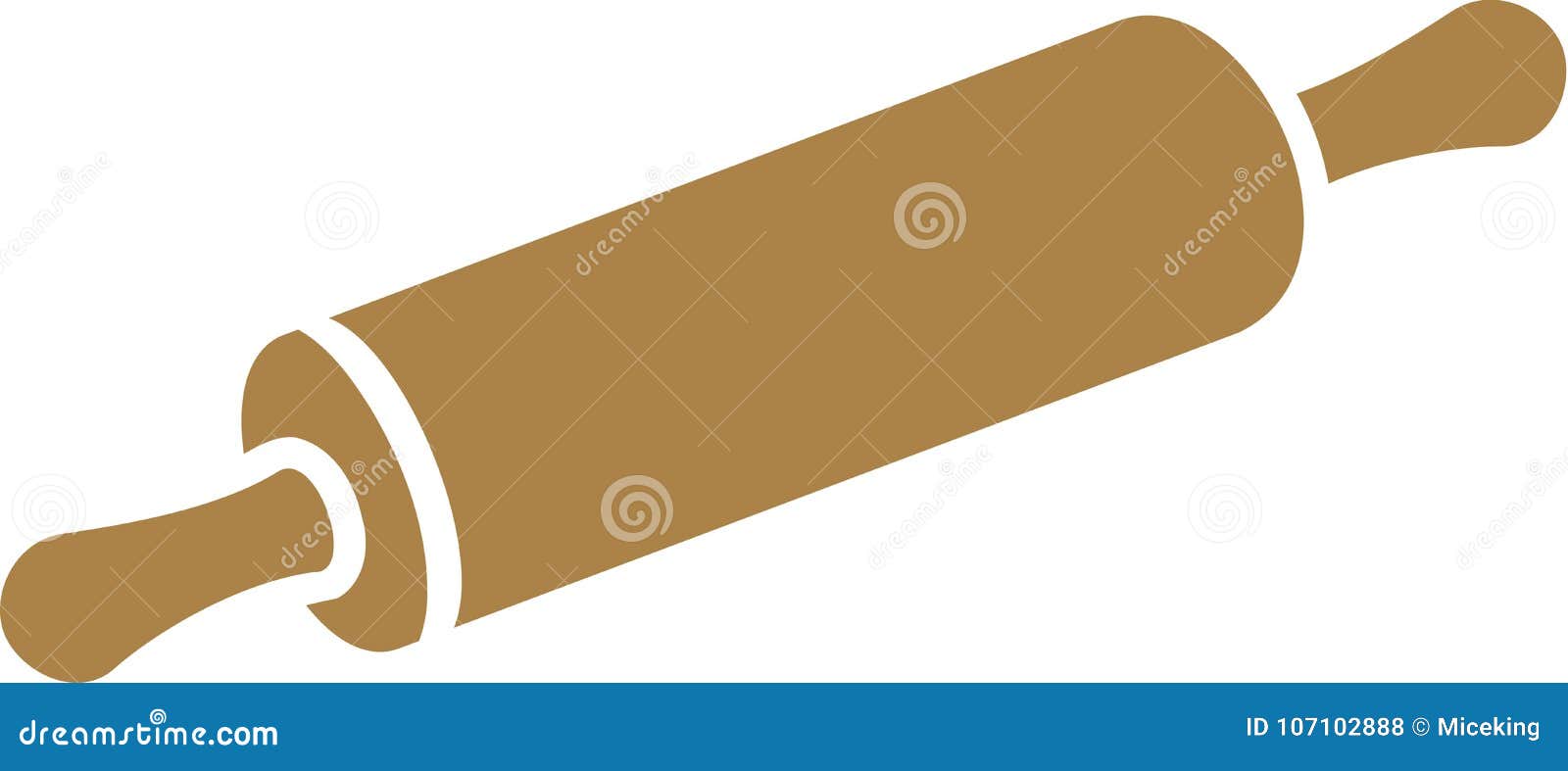 Rolling pin stock vector. Illustration of rolling, vector - 107102888