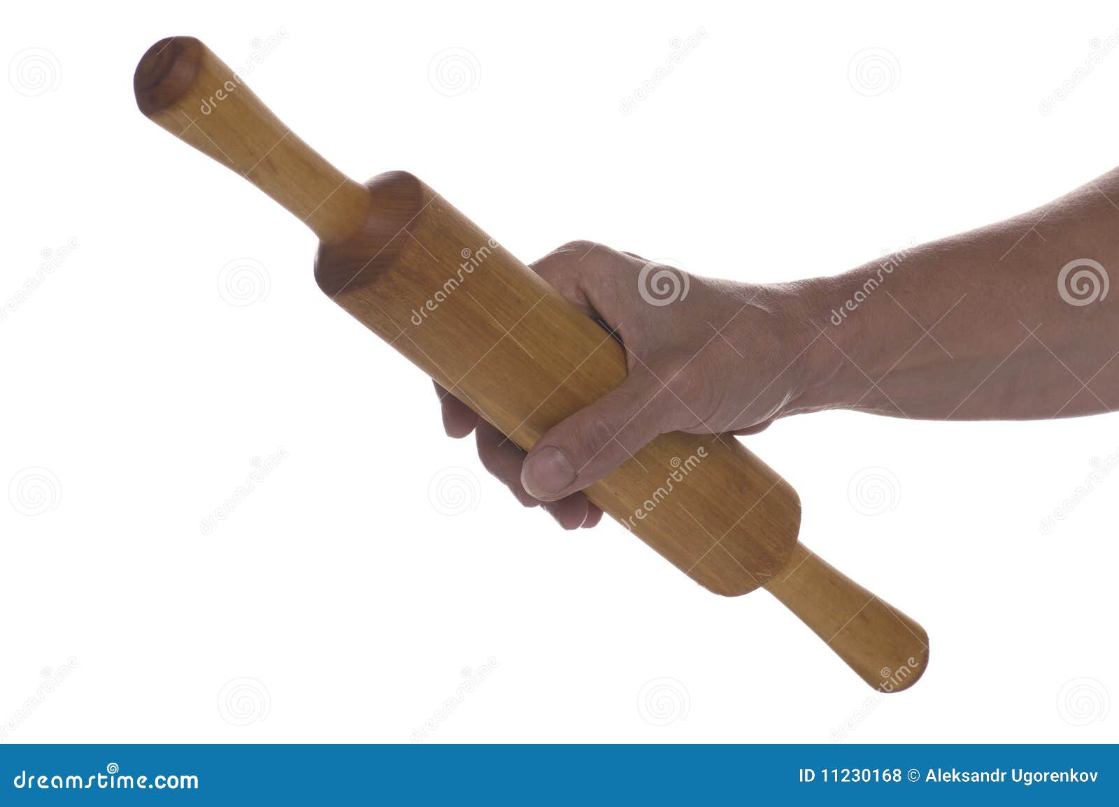 Rolling pin on white stock photo. Image of roll, wooden - 11230168