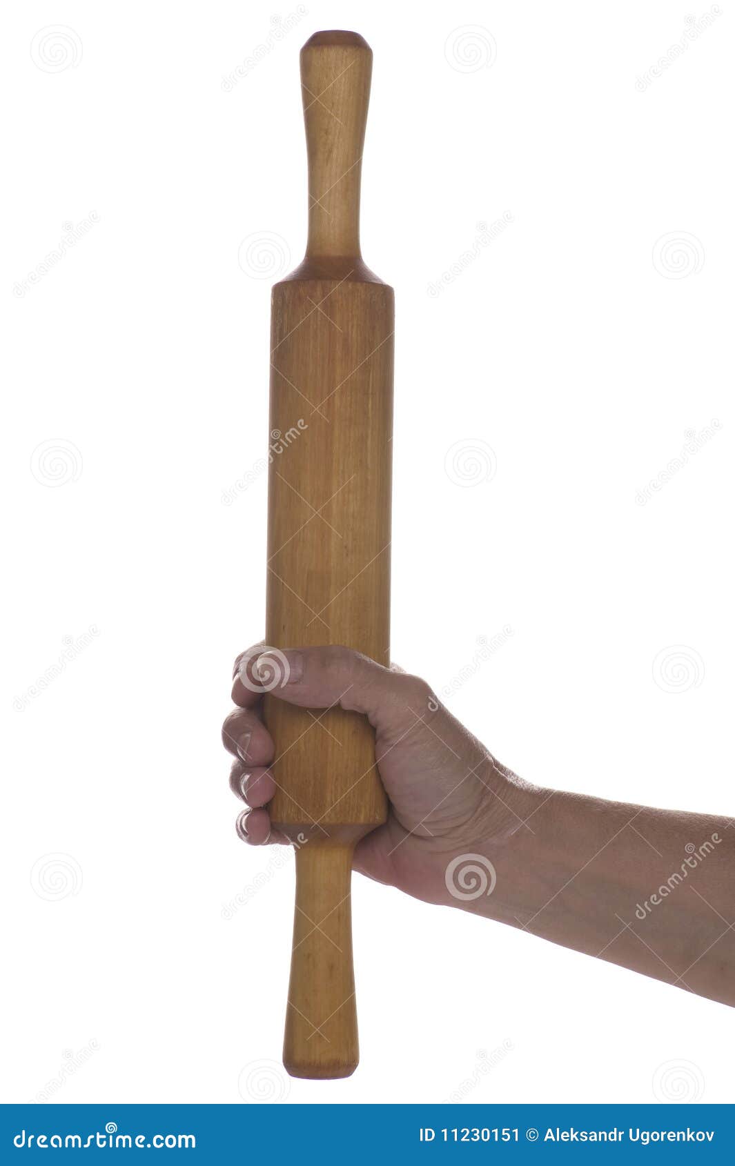 Rolling Pin on White Background Stock Image - Image of roll, bakery ...