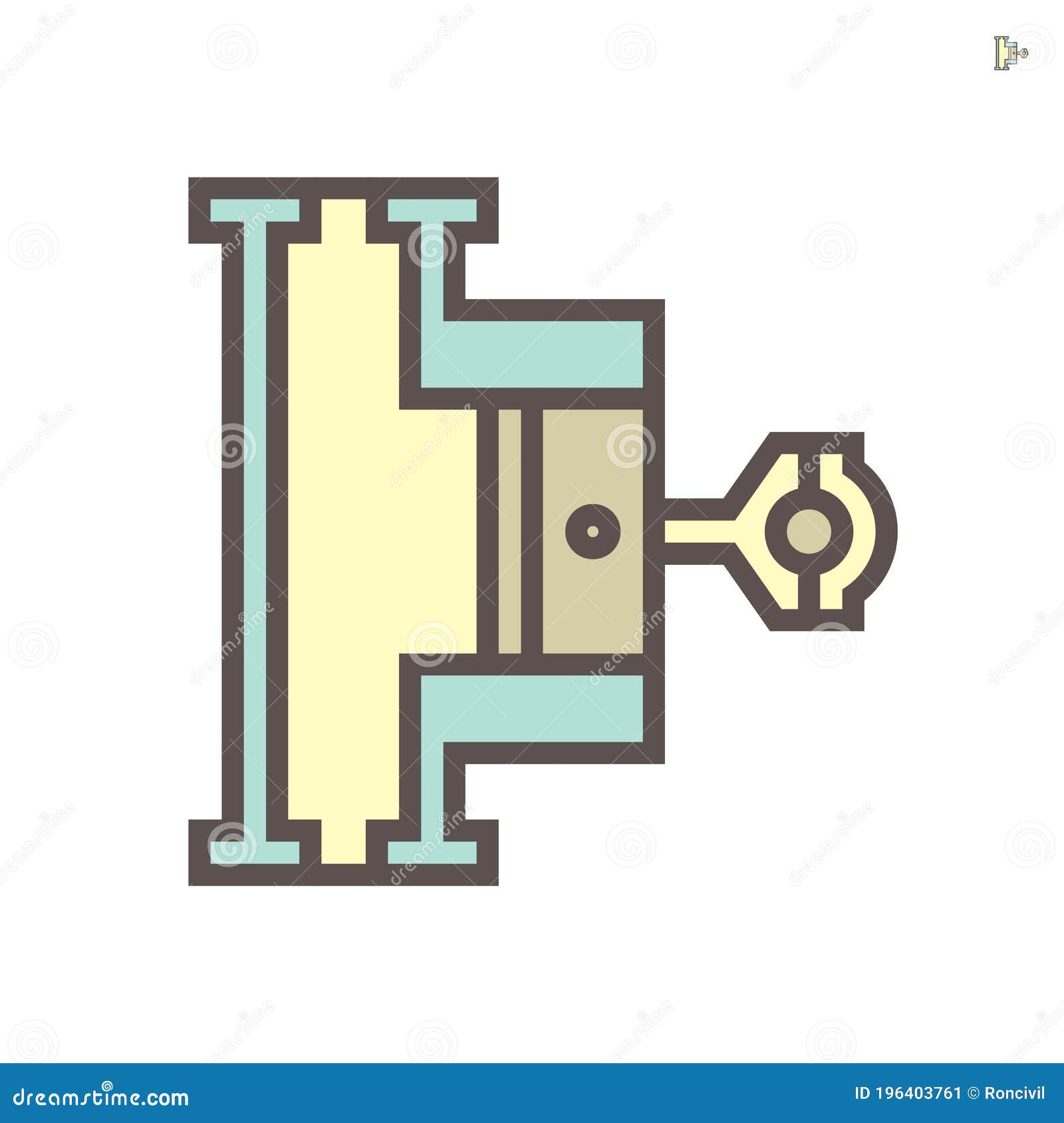 Rolling Piston Compressor Vector Icon Stock Vector - Illustration of ...