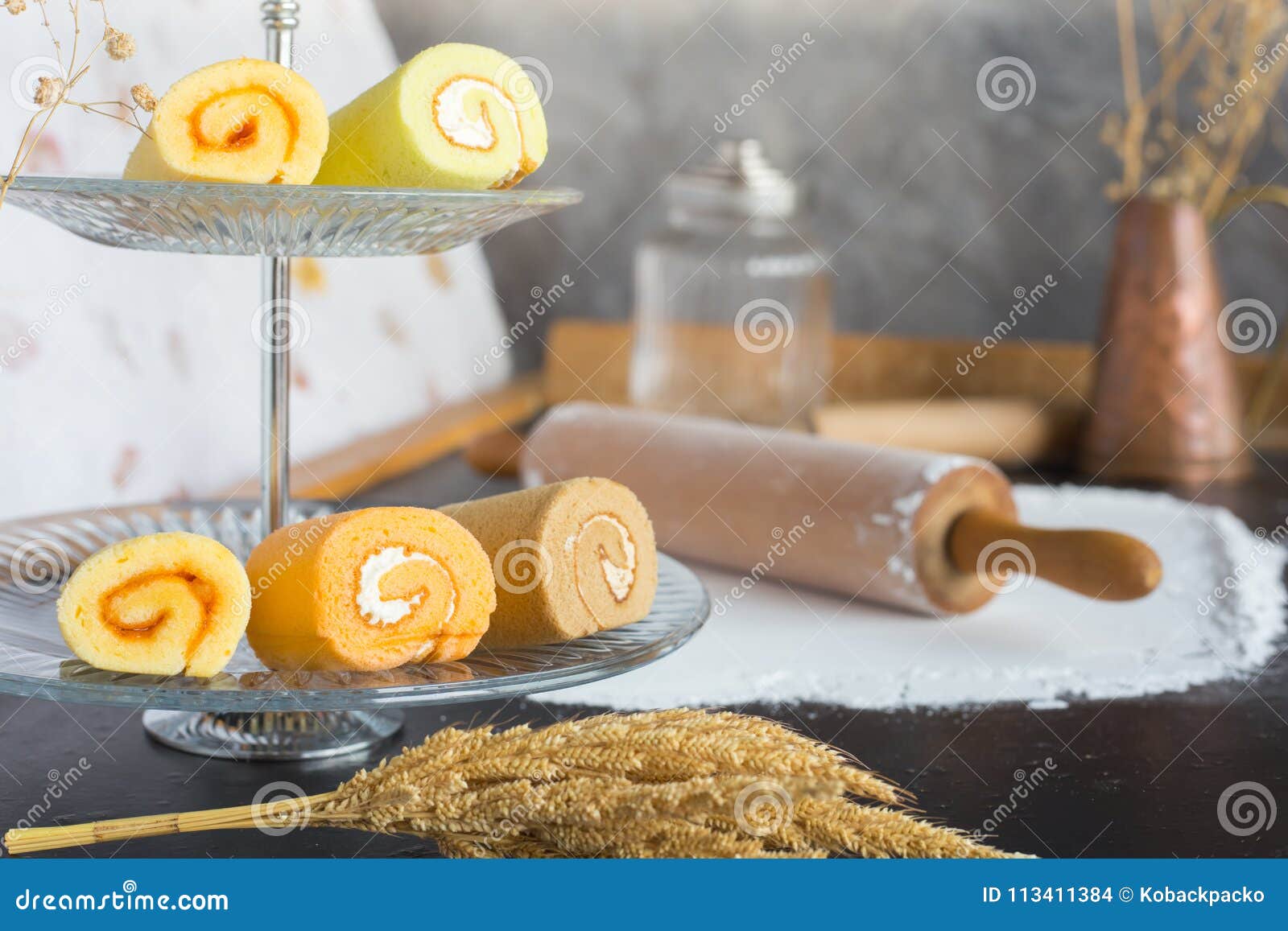 Rolling powder stock photo. Image of homemade, cake - 113411384