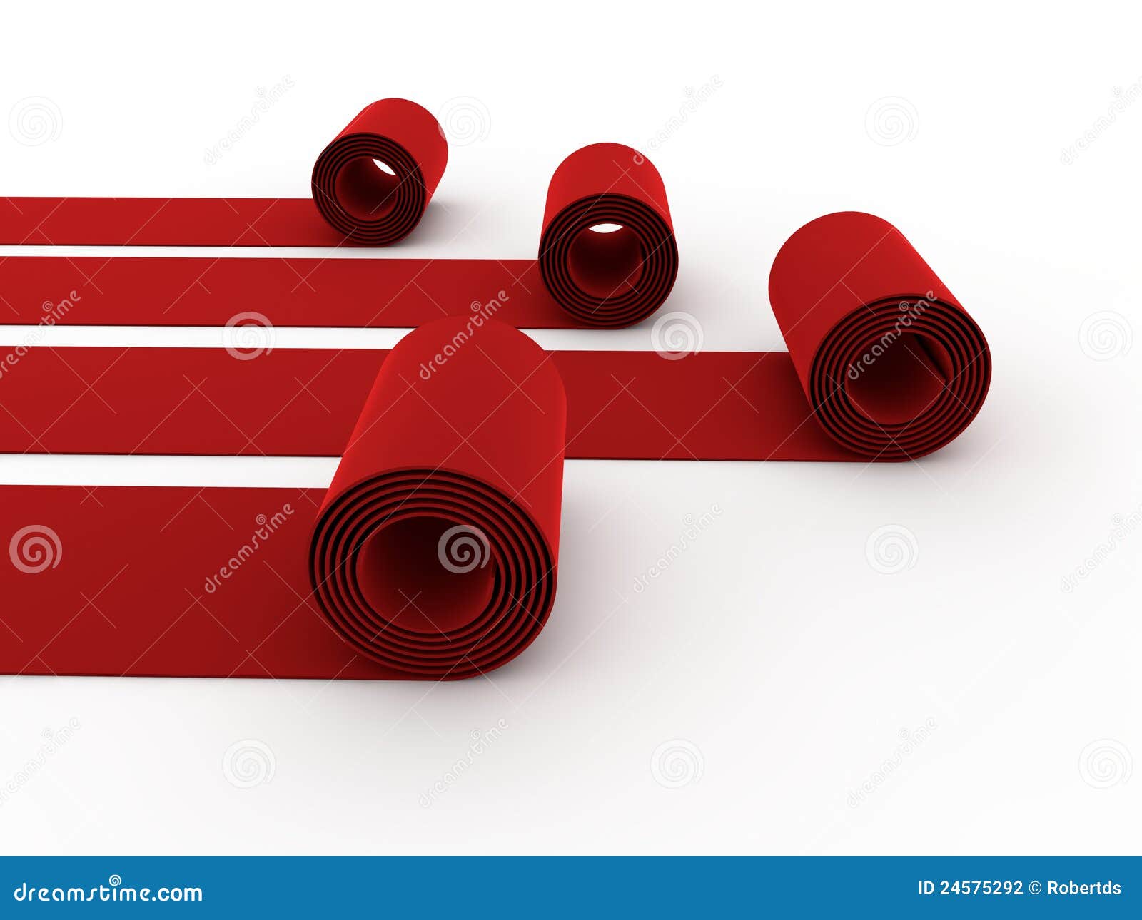 Rolling red carpets stock illustration. Illustration of life - 24575292