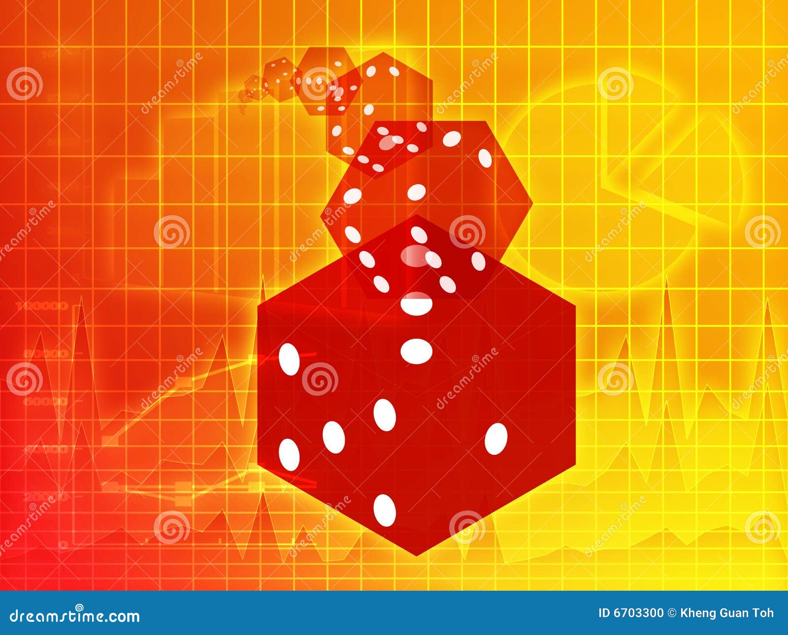 Rolling Red Dice Illustration Stock Illustration - Illustration of roll ...