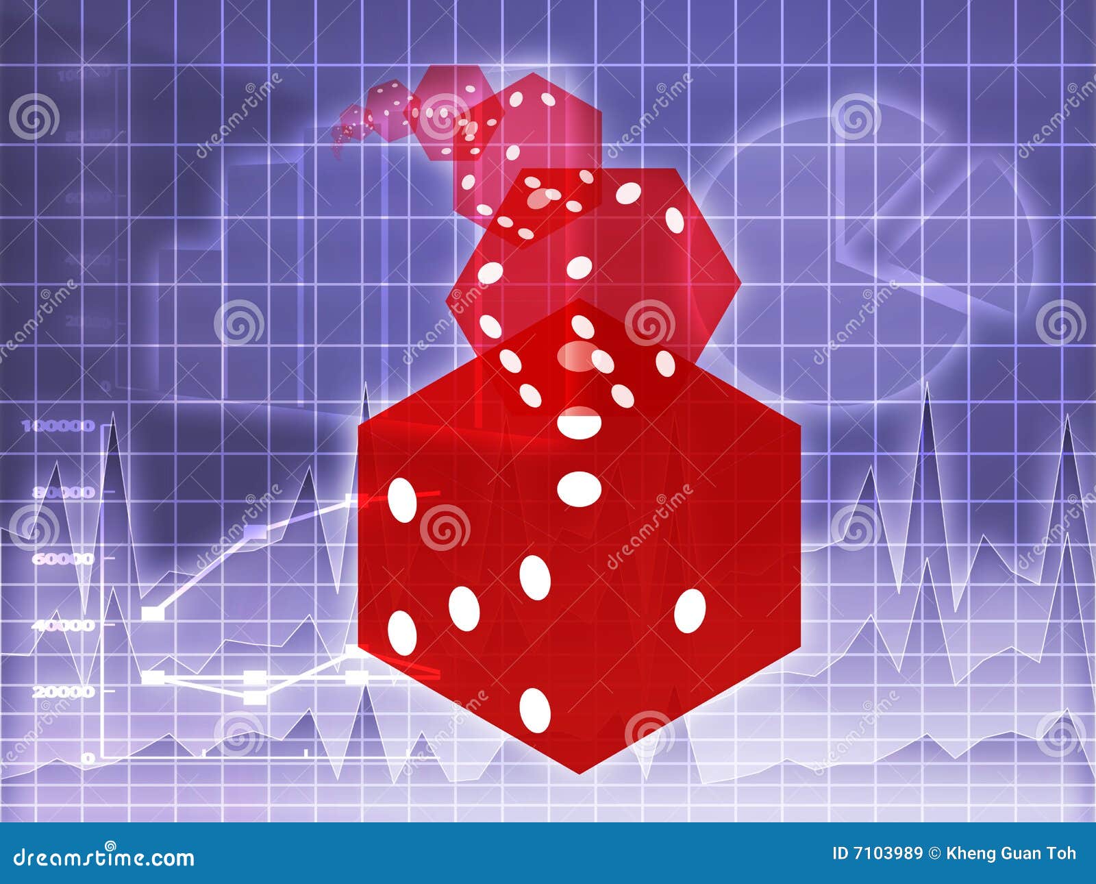 Rolling Red Dice Illustration Stock Illustration - Illustration of ...