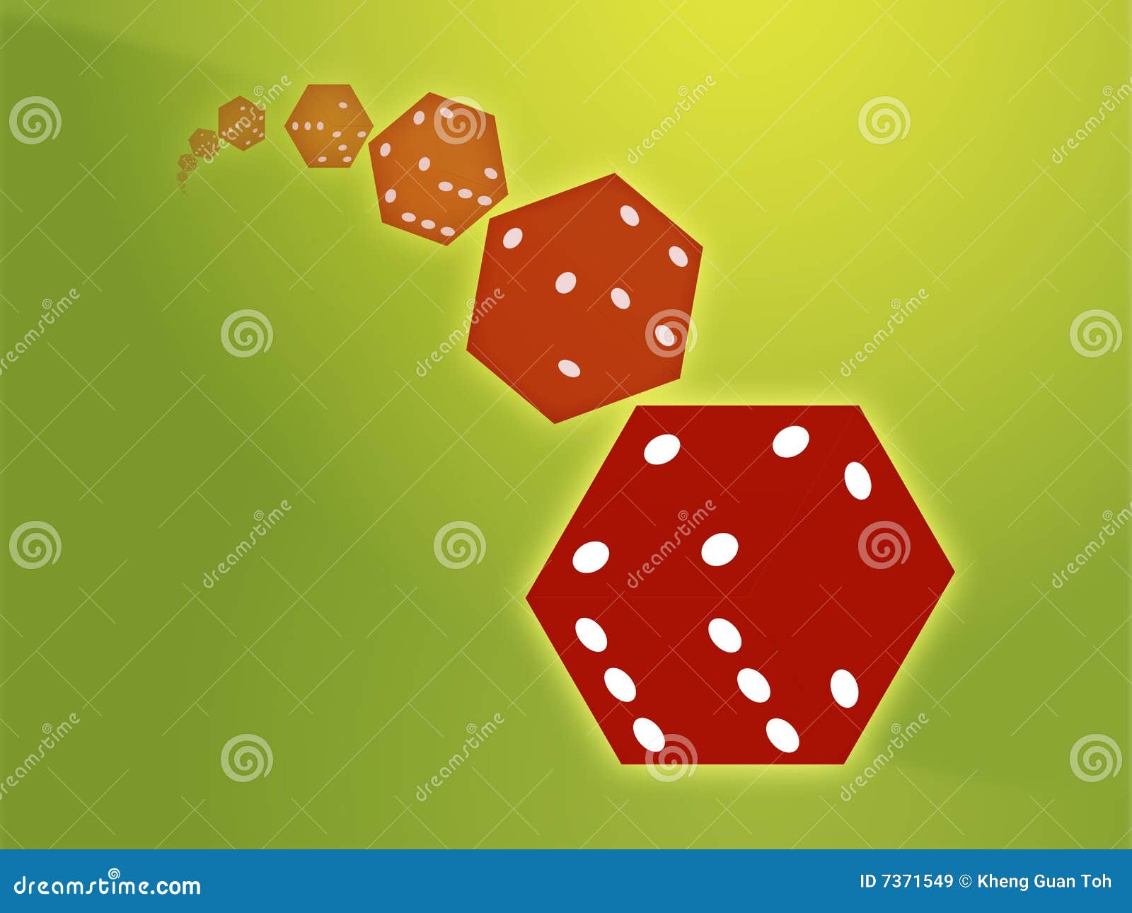 Rolling Red Dice Illustration Stock Illustration - Illustration of ...