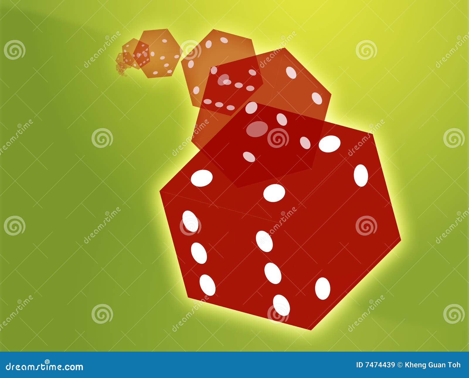 Rolling Red Dice Illustration Stock Illustration - Illustration of ...