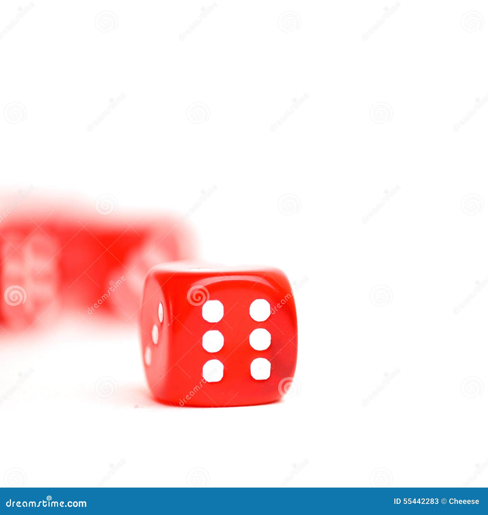 Rolling Red Dice Isolated on White Stock Image - Image of craps ...