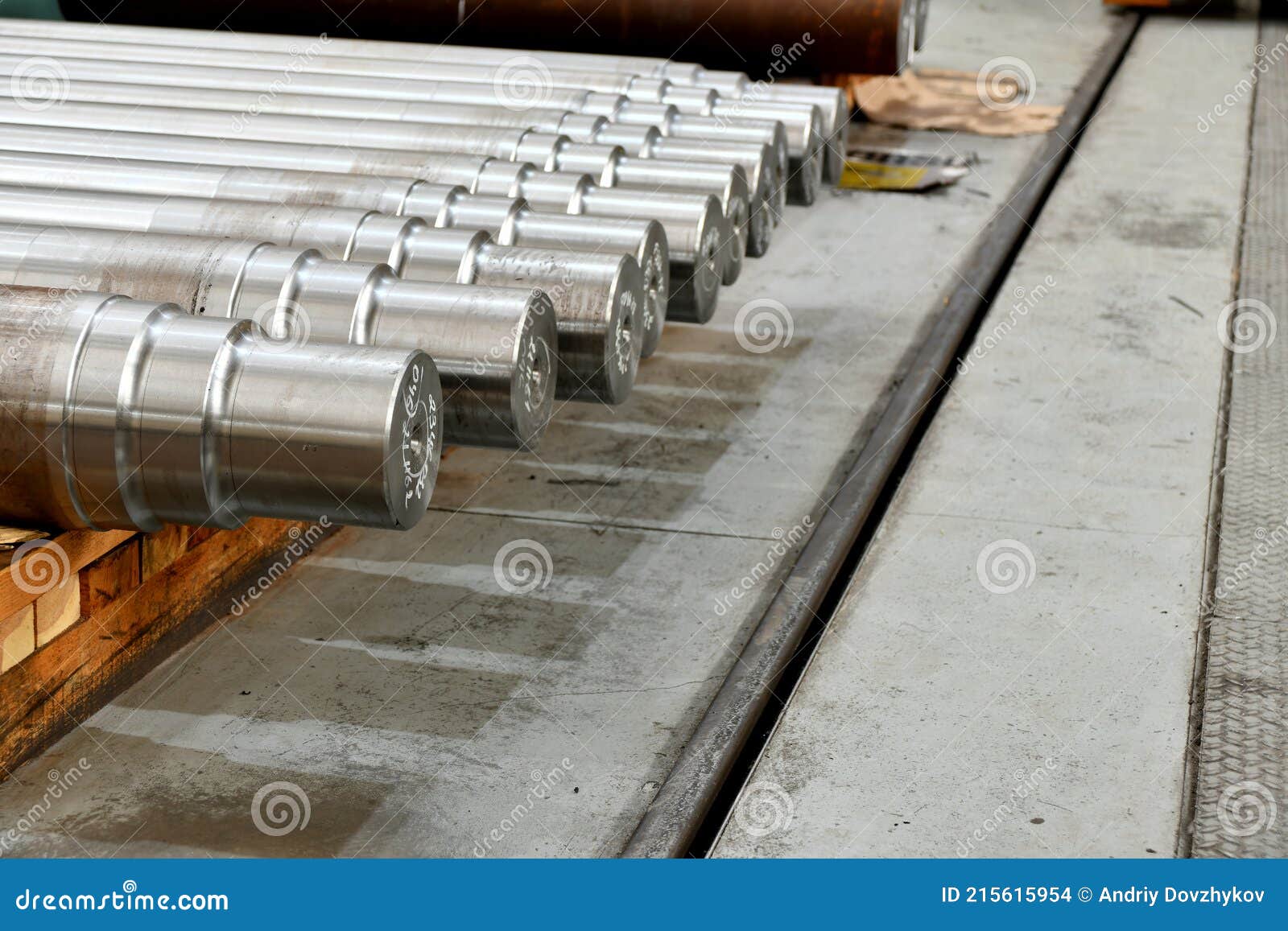 Rolling Shafts on Racks in a Warehouse Stock Photo - Image of industry ...