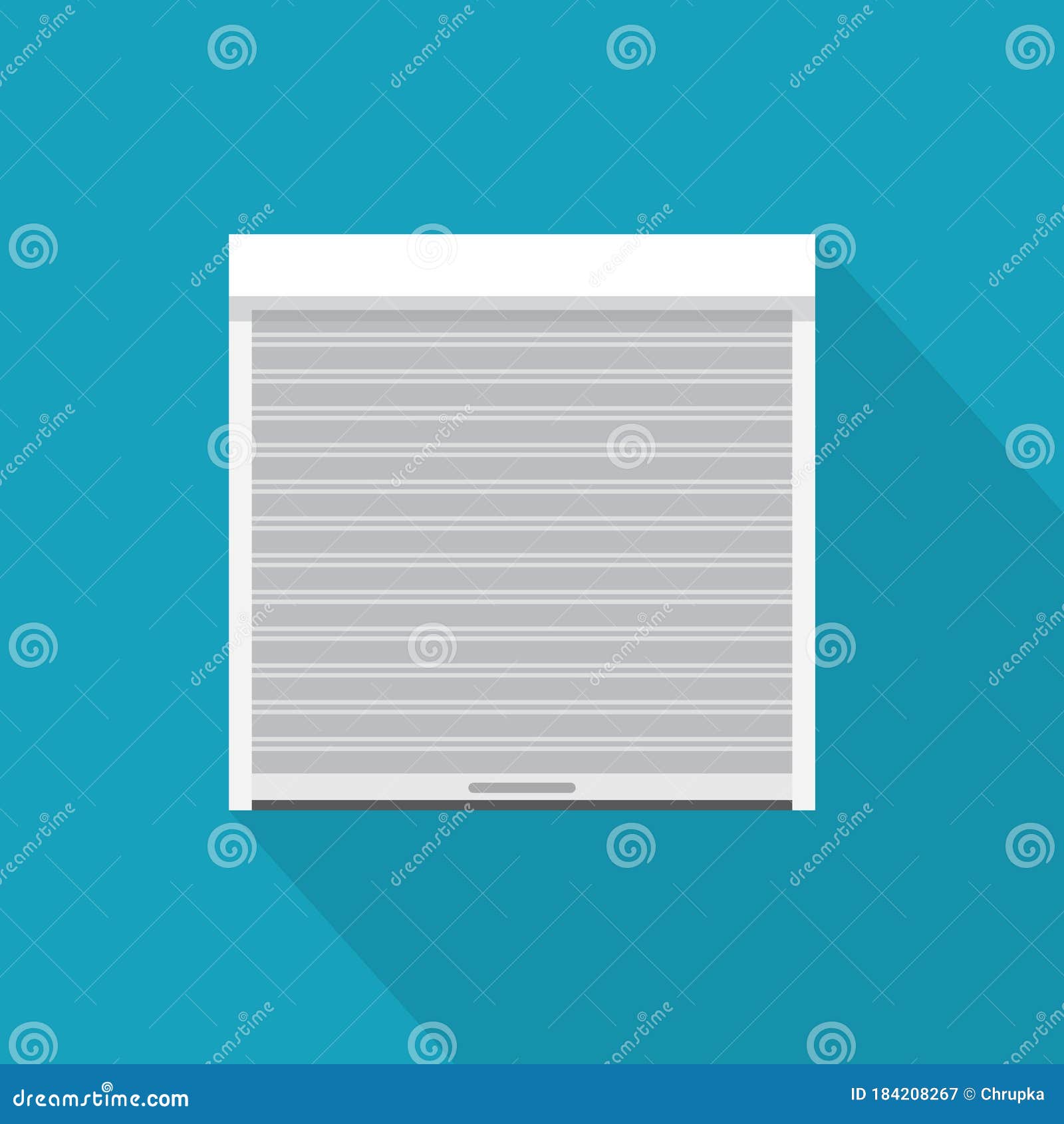 Rolling shutter door icon stock vector. Illustration of decorative ...