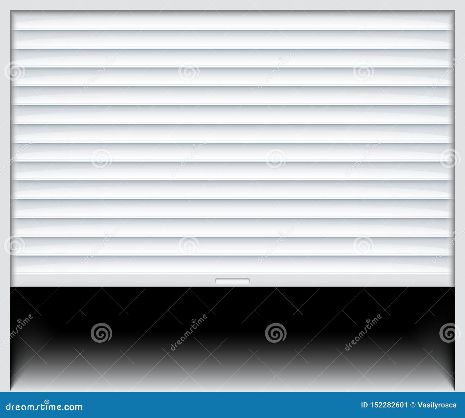 Rolling Shutter Door. Roller Garage Metal Gate. Electric Roll White ...