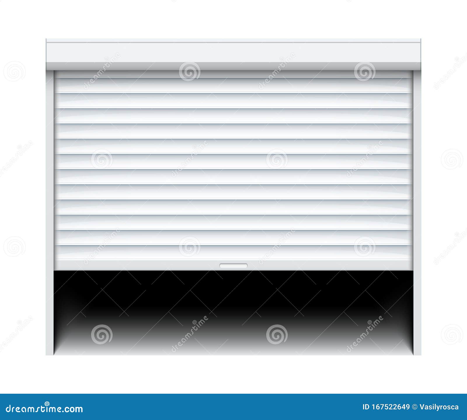 Rolling Shutter Door. Roller Garage Metal Gate. Electric Roll White ...