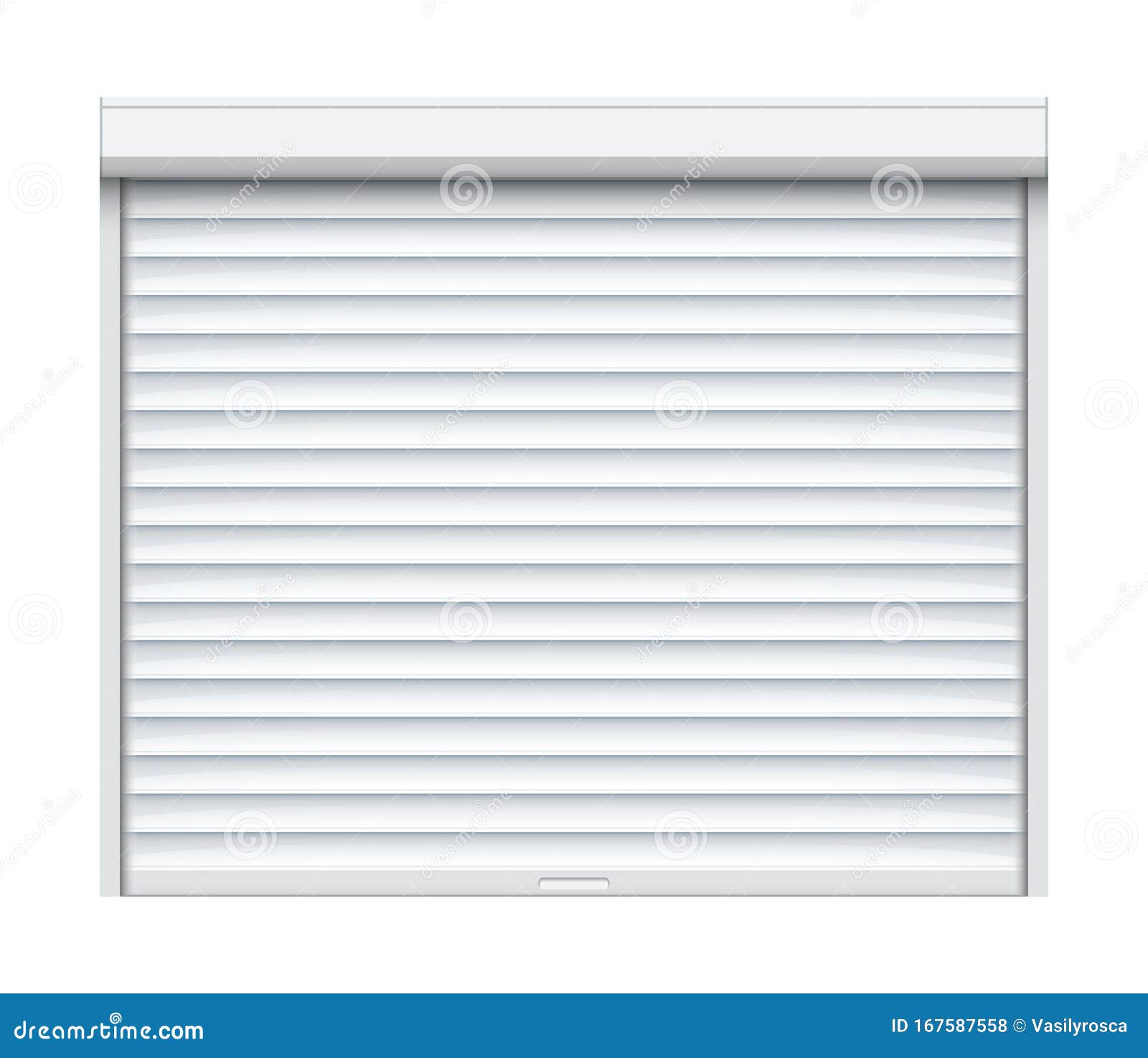 Rolling Shutter Door. Roller Garage Metal Gate. Electric Roll White ...