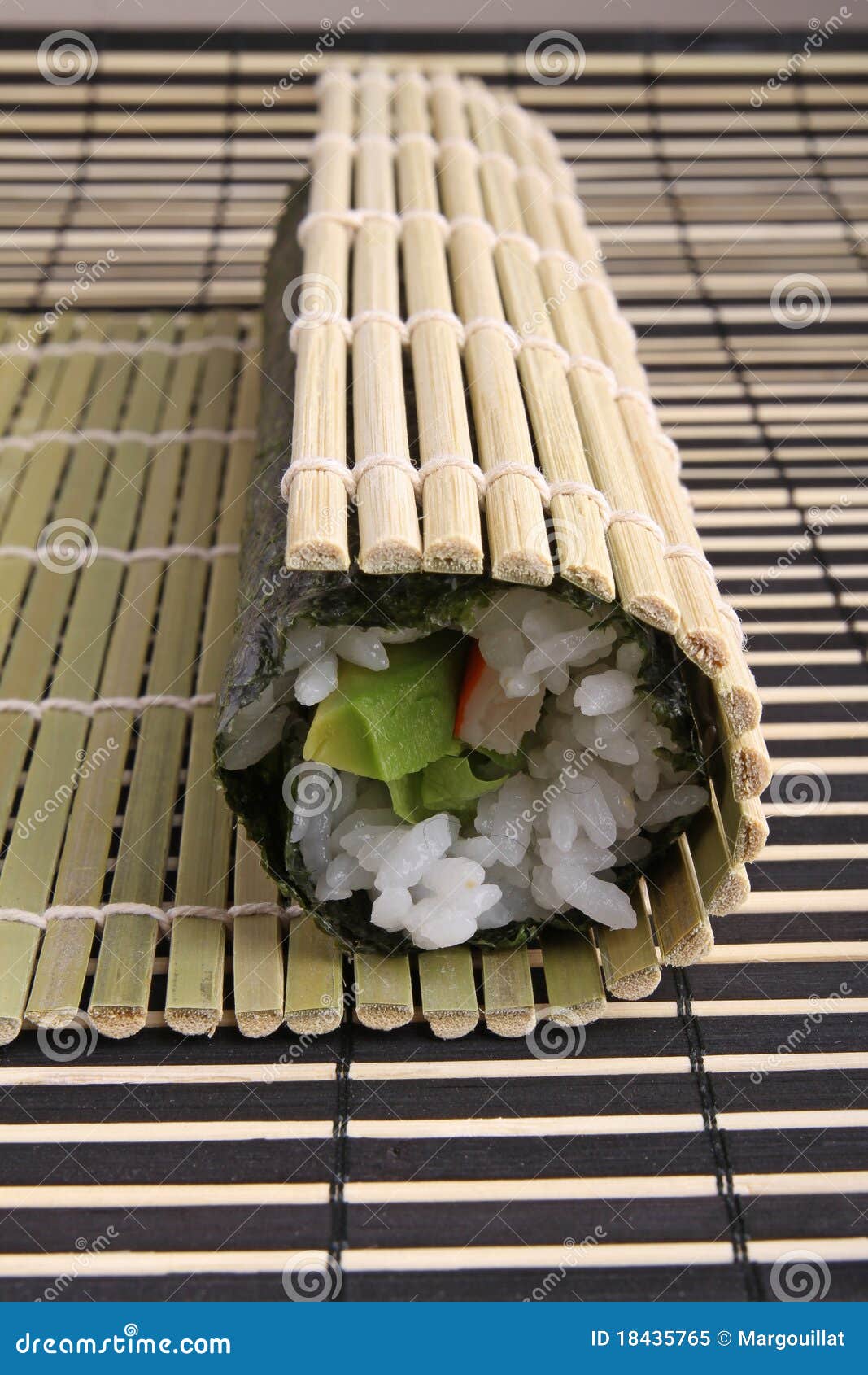 Rolling sushi maki stock image. Image of sushi, rolling - 18435765