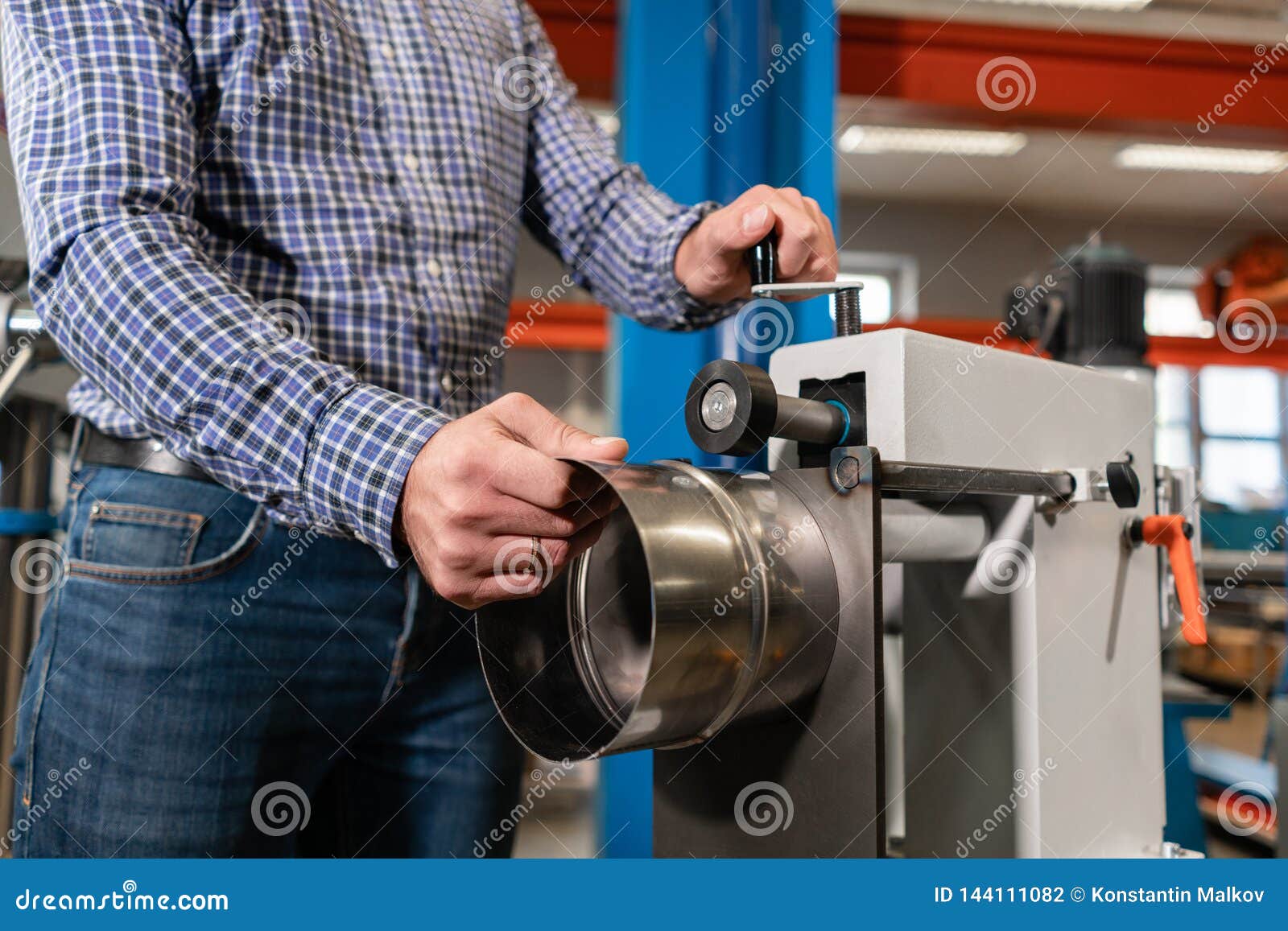 Rolling Tool. Machine of Production of Elements Ventilation and Gutters ...