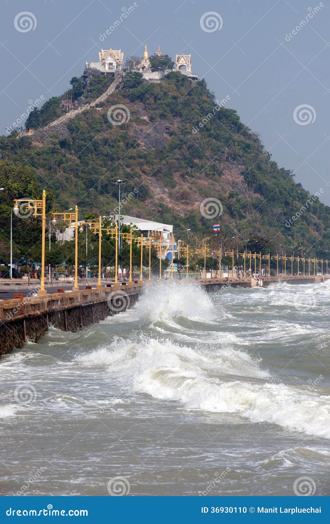 Rolling Wave Slamming on the Coastline . Stock Photo - Image of ...