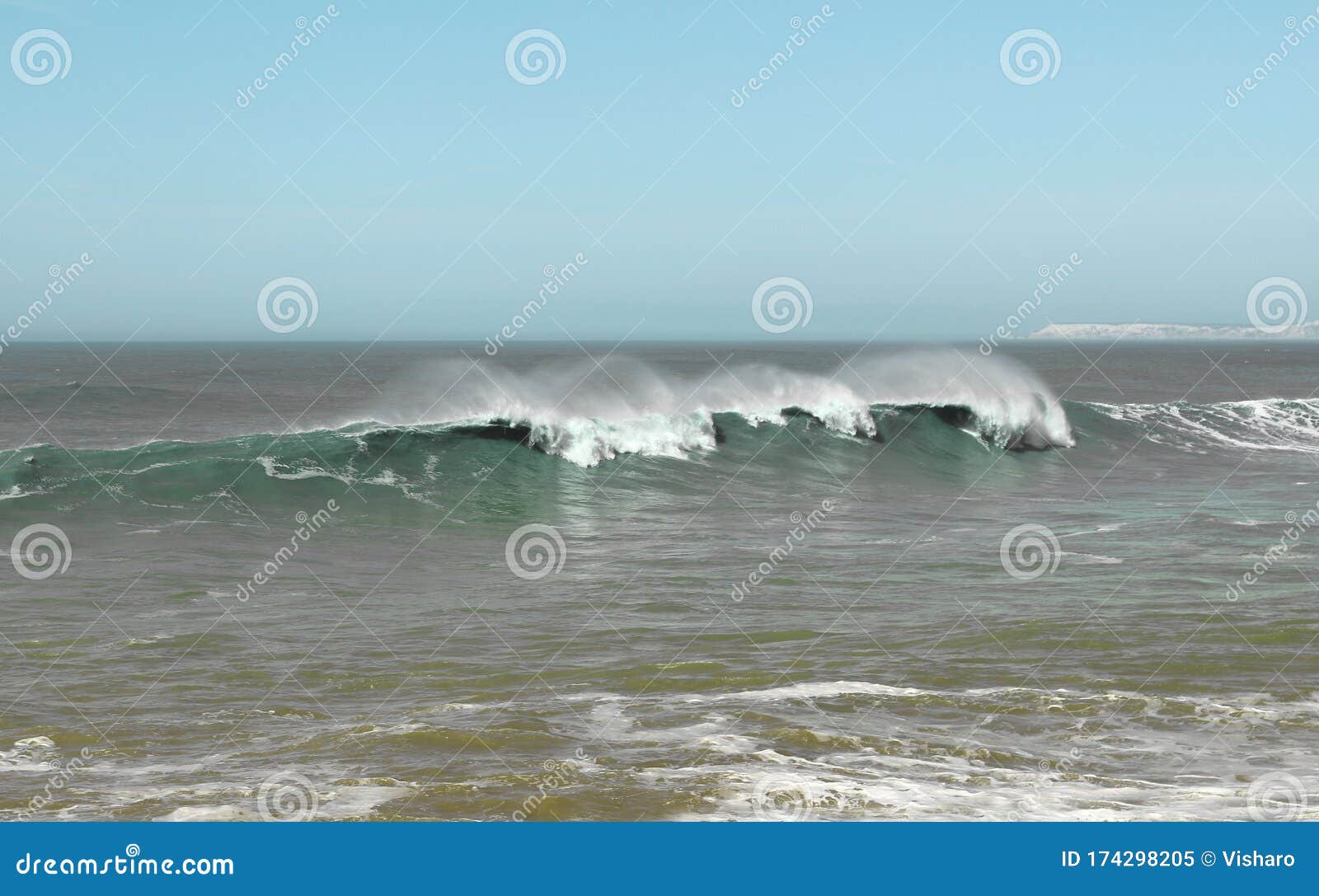 Sea with Rolling Waves stock image. Image of splash - 174298205