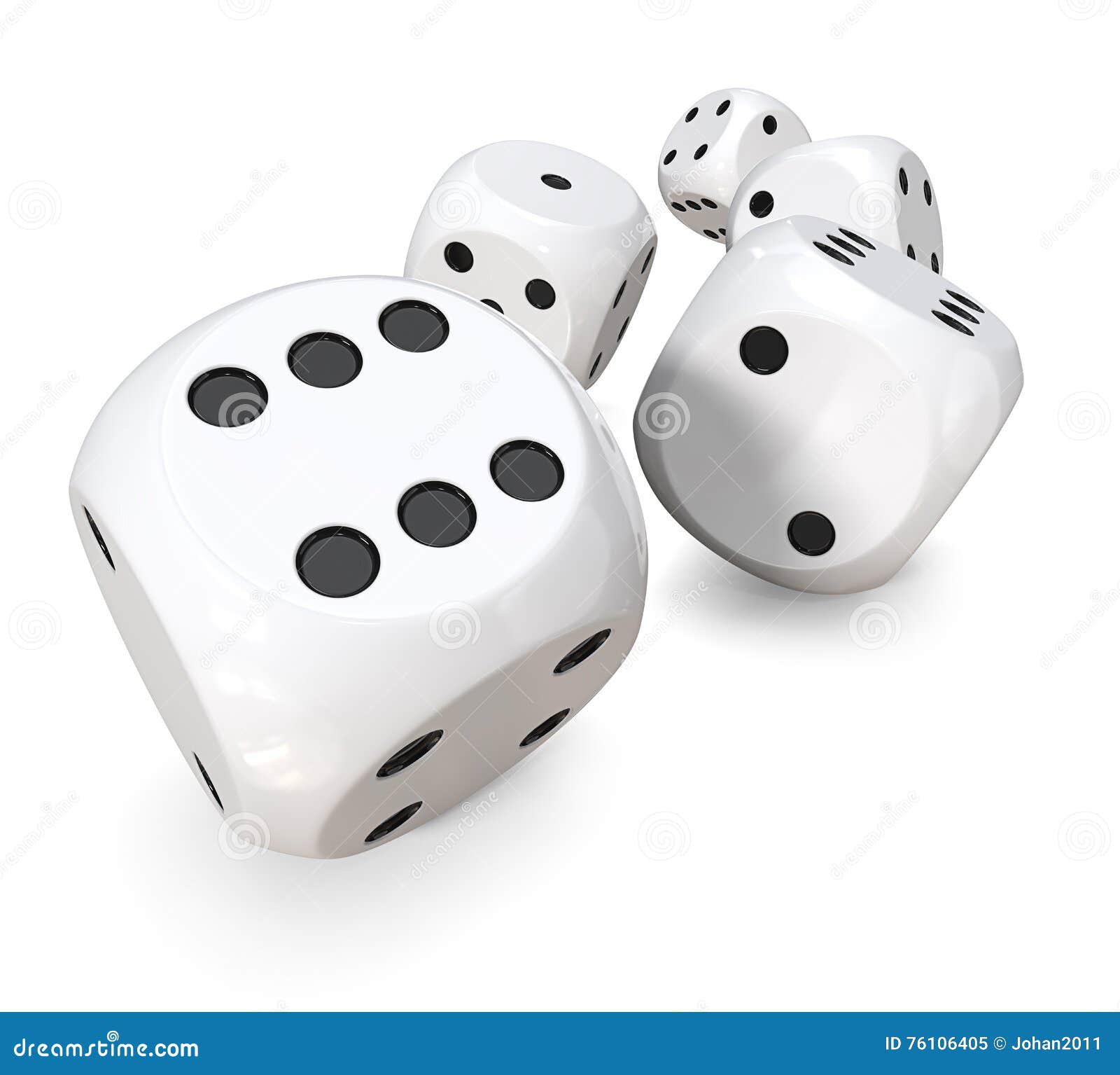 Rolling white dice stock image. Image of rolling, roll - 76106405