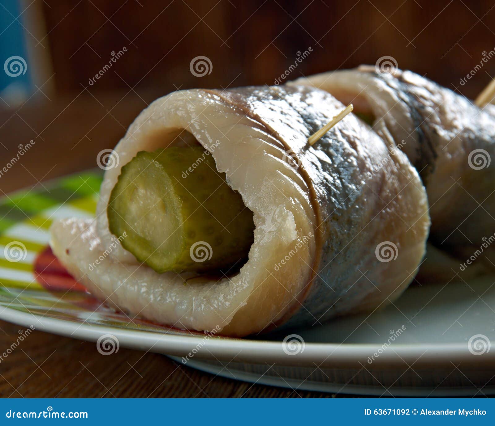 Rollmops stock photo. Image of garnish, onion, vegetable - 63671092