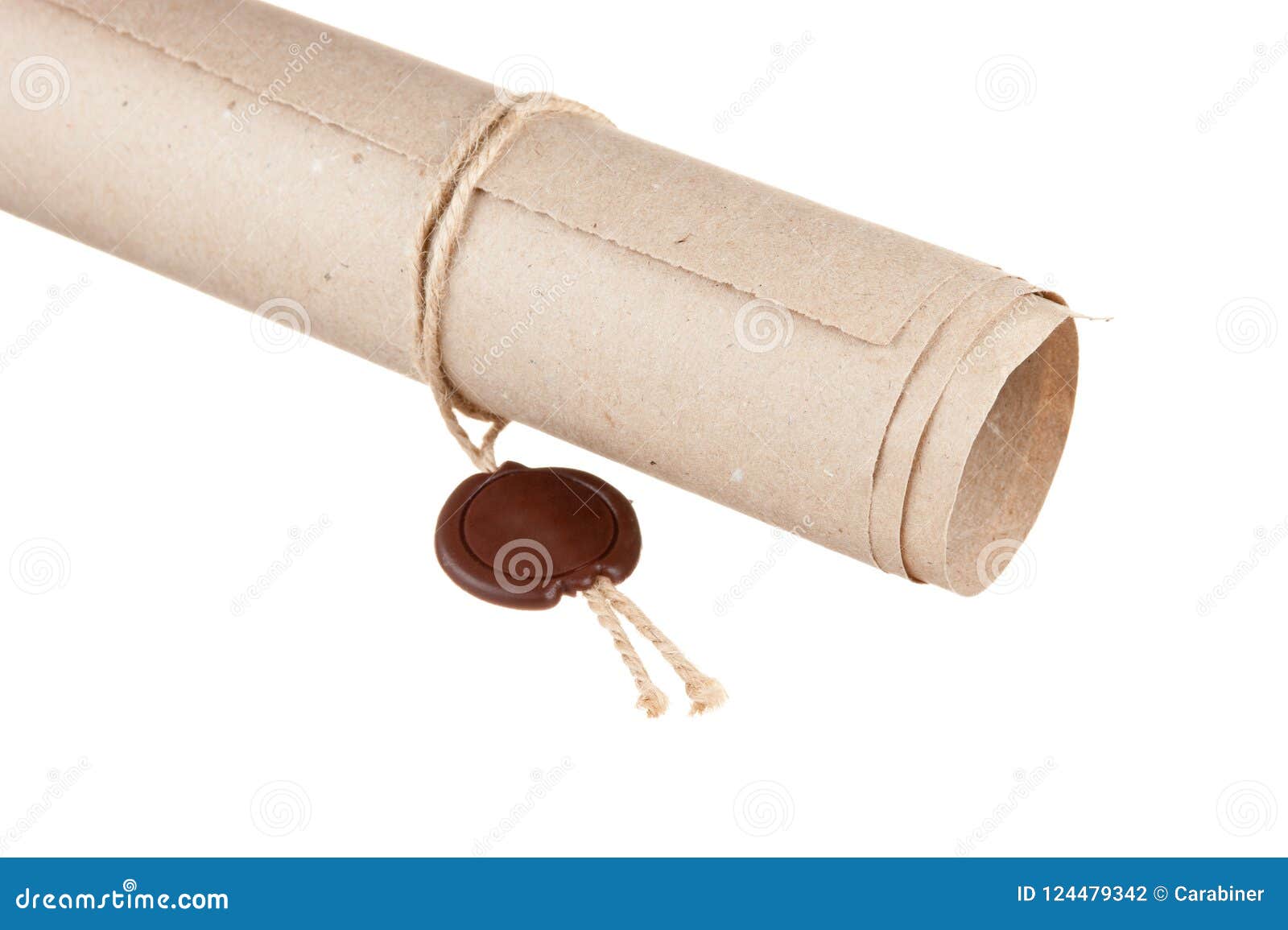 Rollo Con El Sello De La Cera Foto de archivo - Imagen de viejo ...