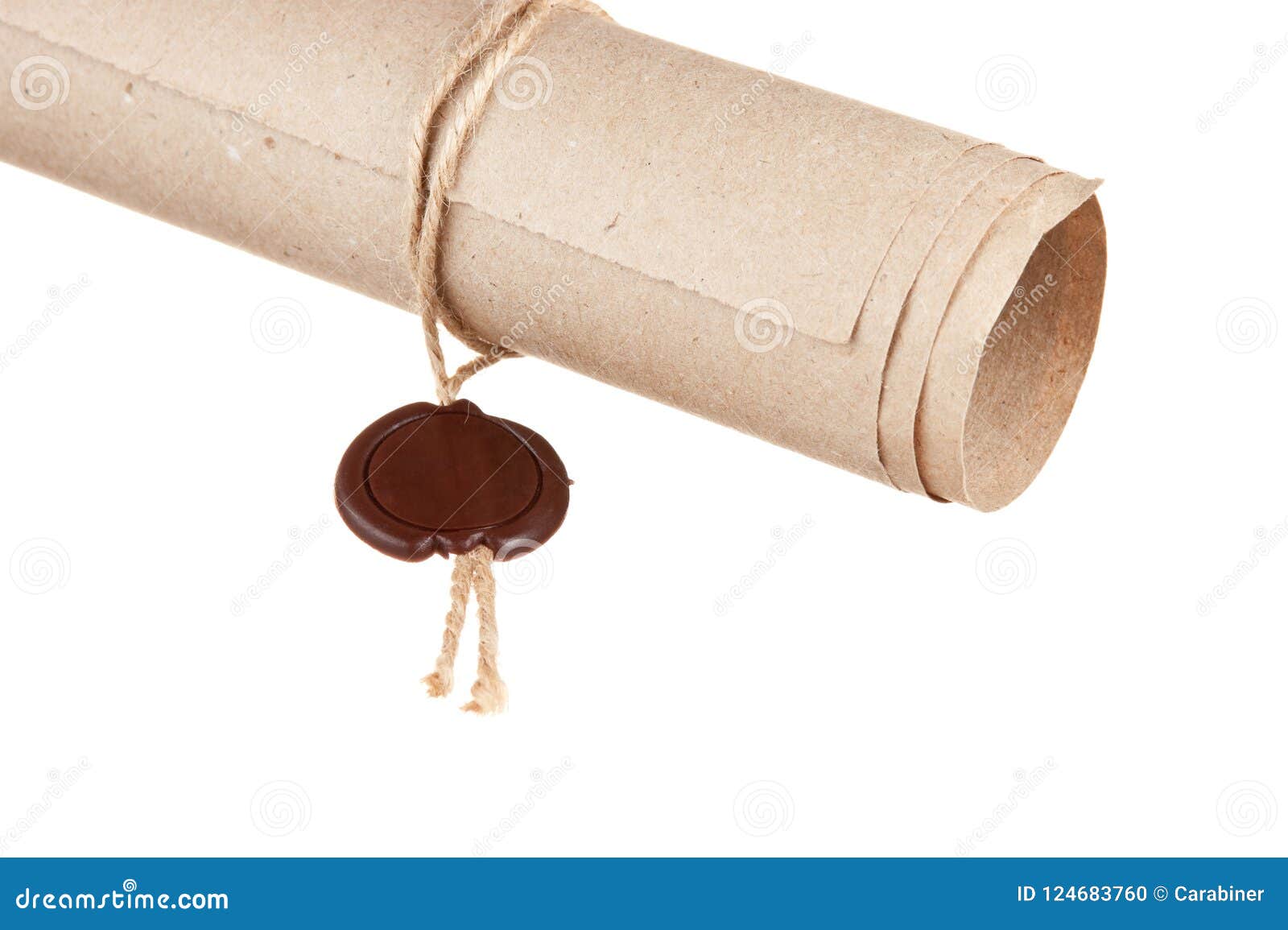 Rollo Con El Sello De La Cera Foto de archivo - Imagen de aislado ...