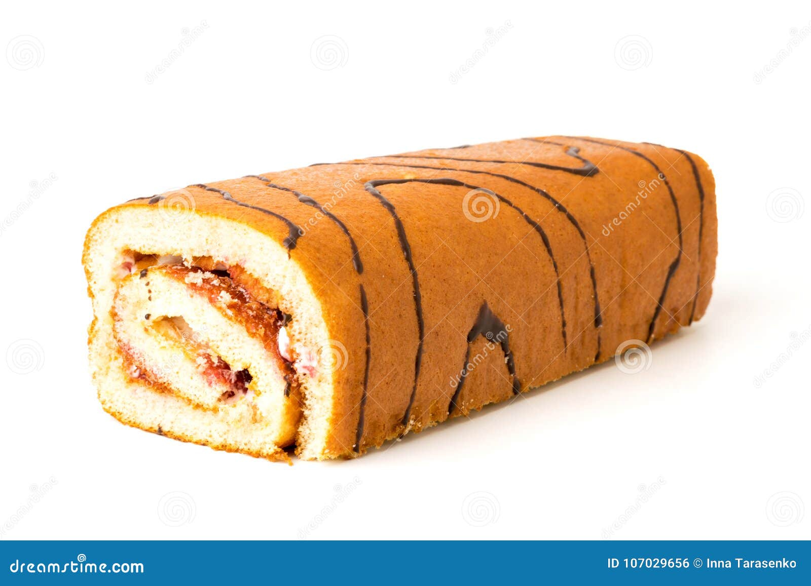 Rollo De La Galleta En Un Fondo Blanco Foto de archivo - Imagen de ...