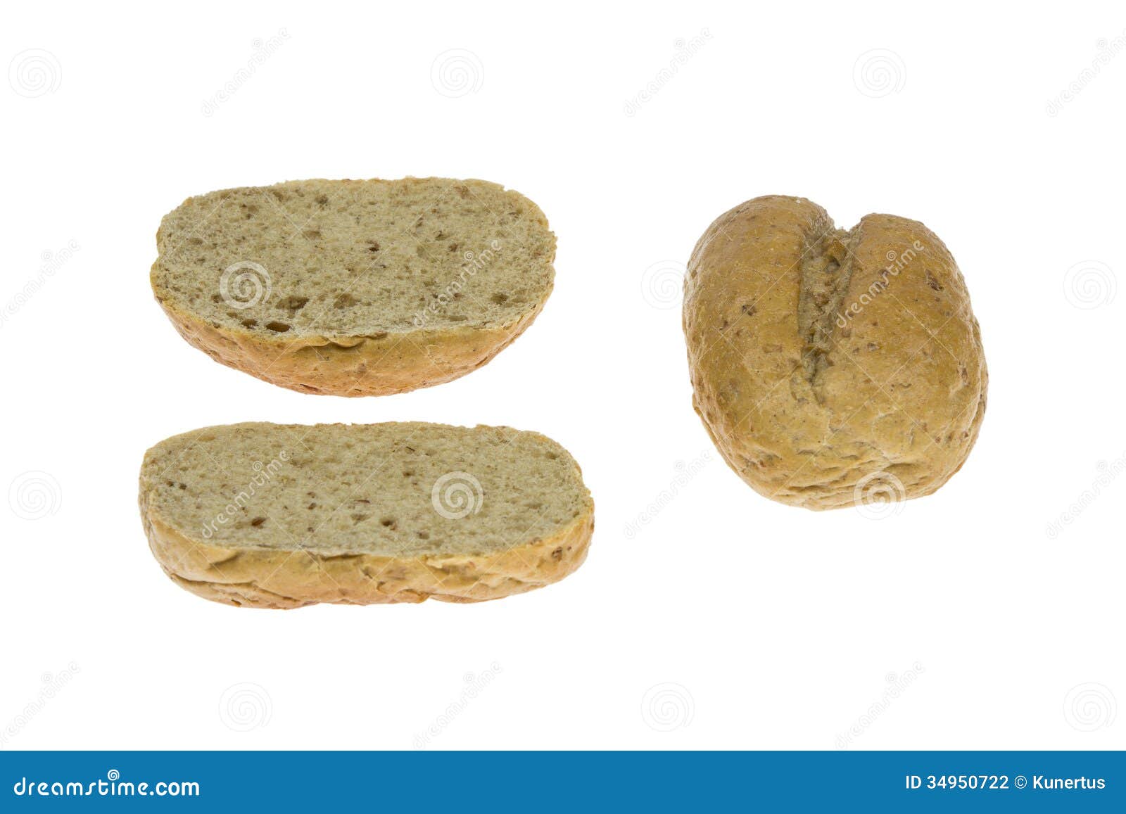 Rollo de pan integral foto de archivo. Imagen de cereal - 34950722