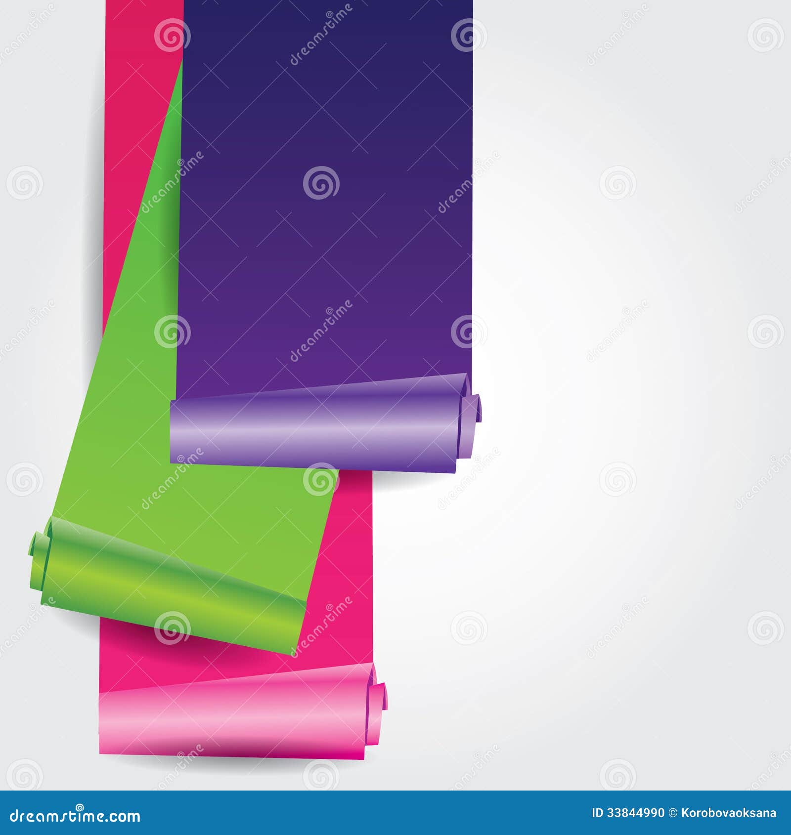 Rollo De Papel Colorido Del Vector Ilustración del Vector - Ilustración ...