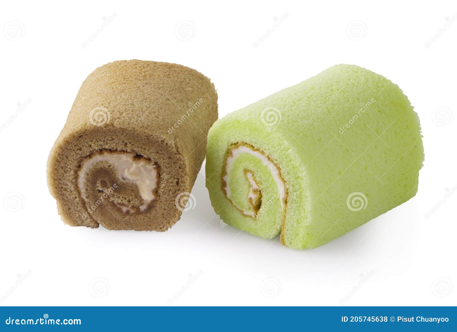 Rollo De Pastel Aislado Sobre Fondo Blanco Foto de archivo - Imagen de ...