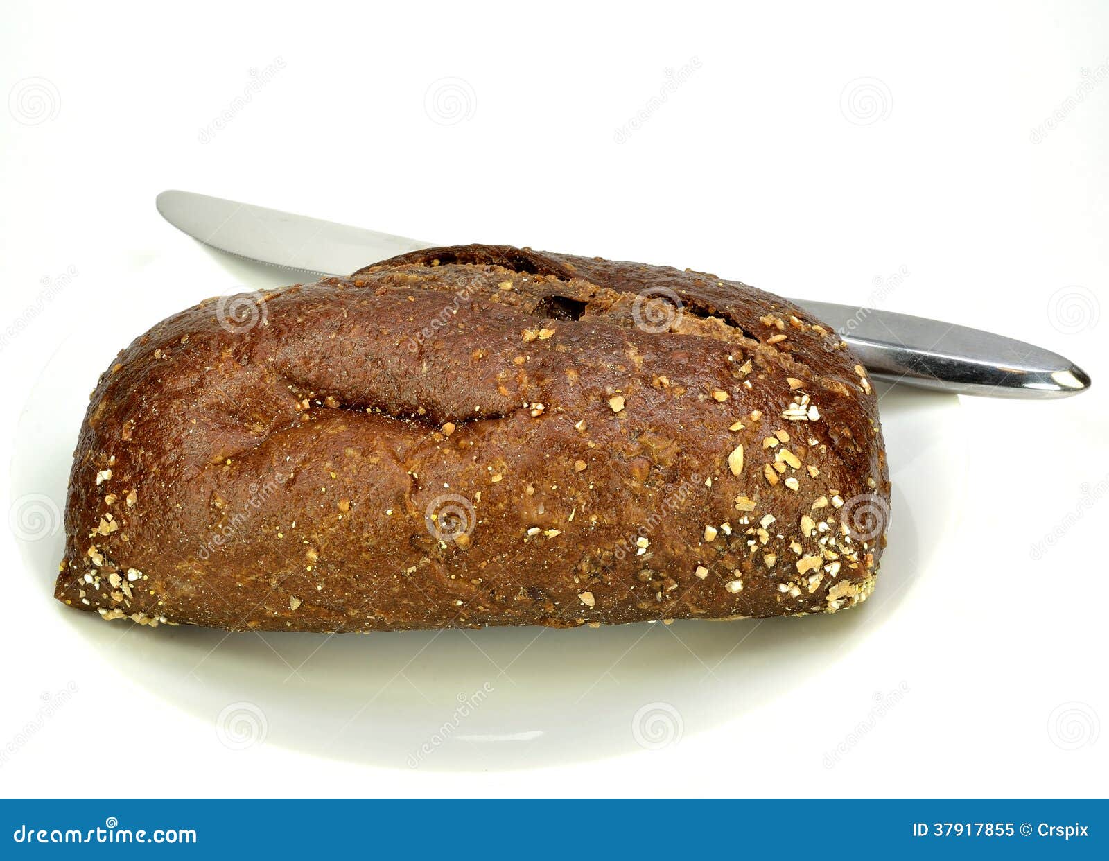 Rollo Del Pan Integral De Centeno Imagen de archivo - Imagen de ...