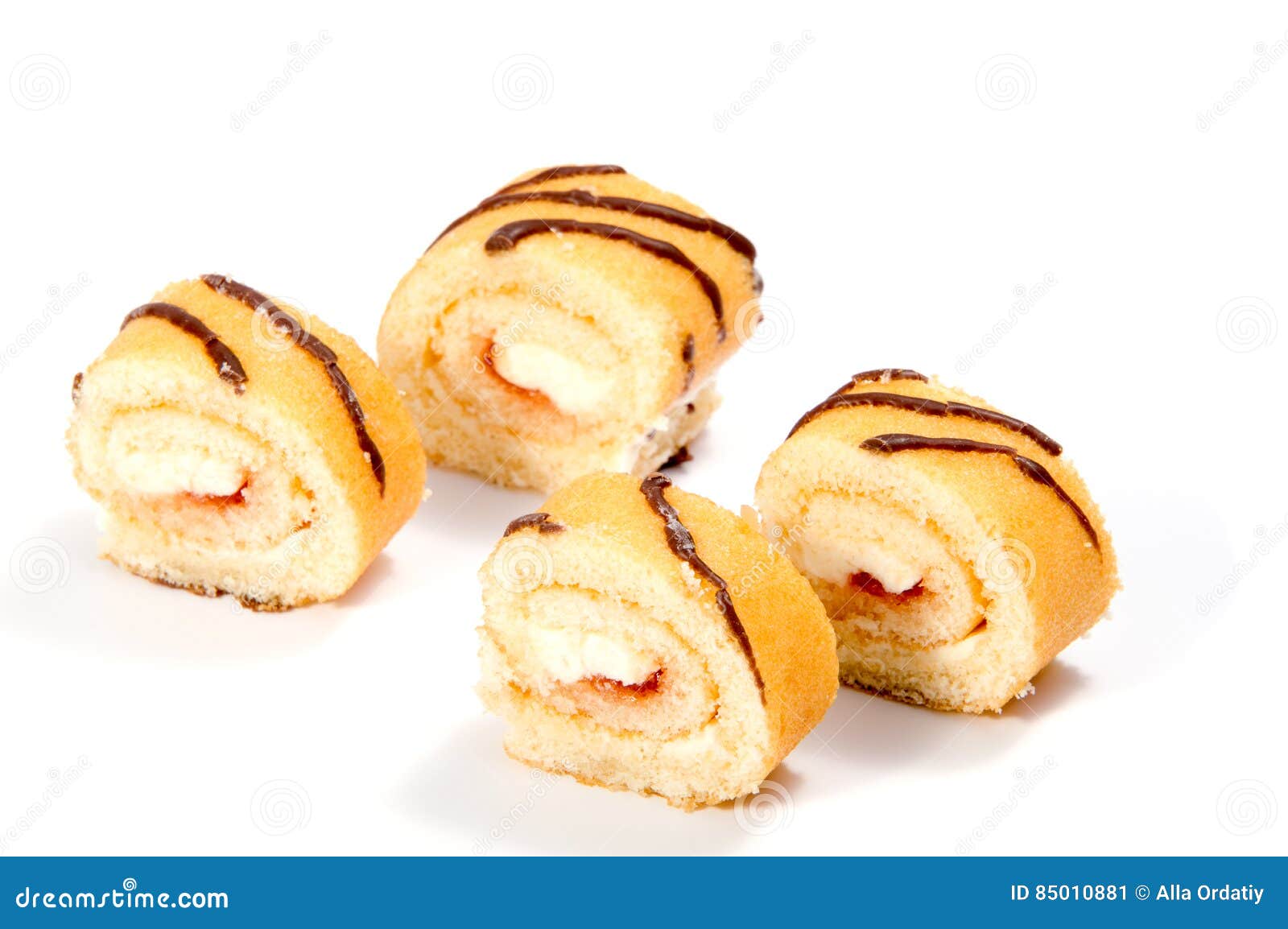 Rollo Suizo De La Galleta En Blanco Imagen de archivo - Imagen de ...