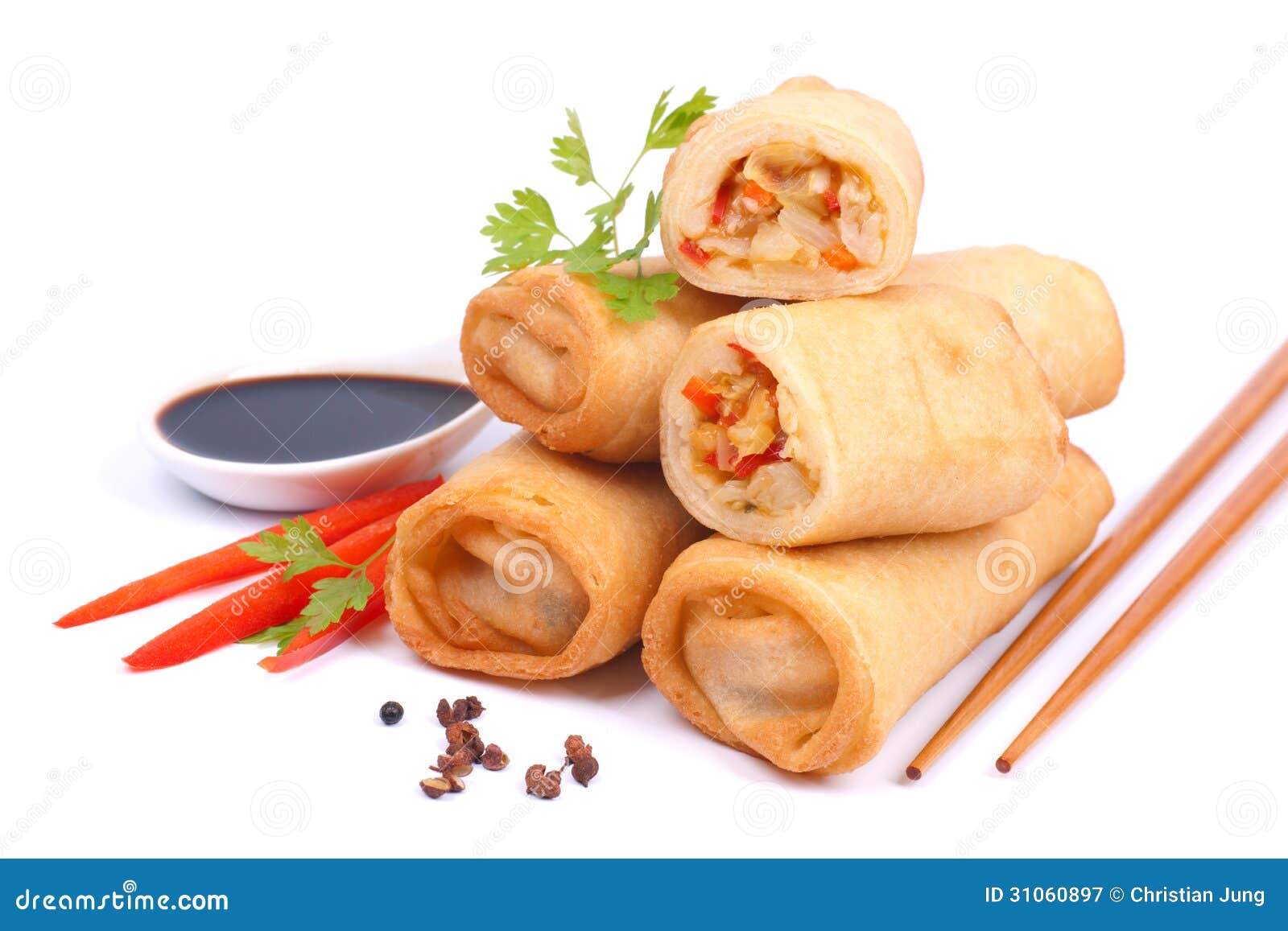 Rollos De Primavera Frescos Imagen de archivo - Imagen de resorte ...