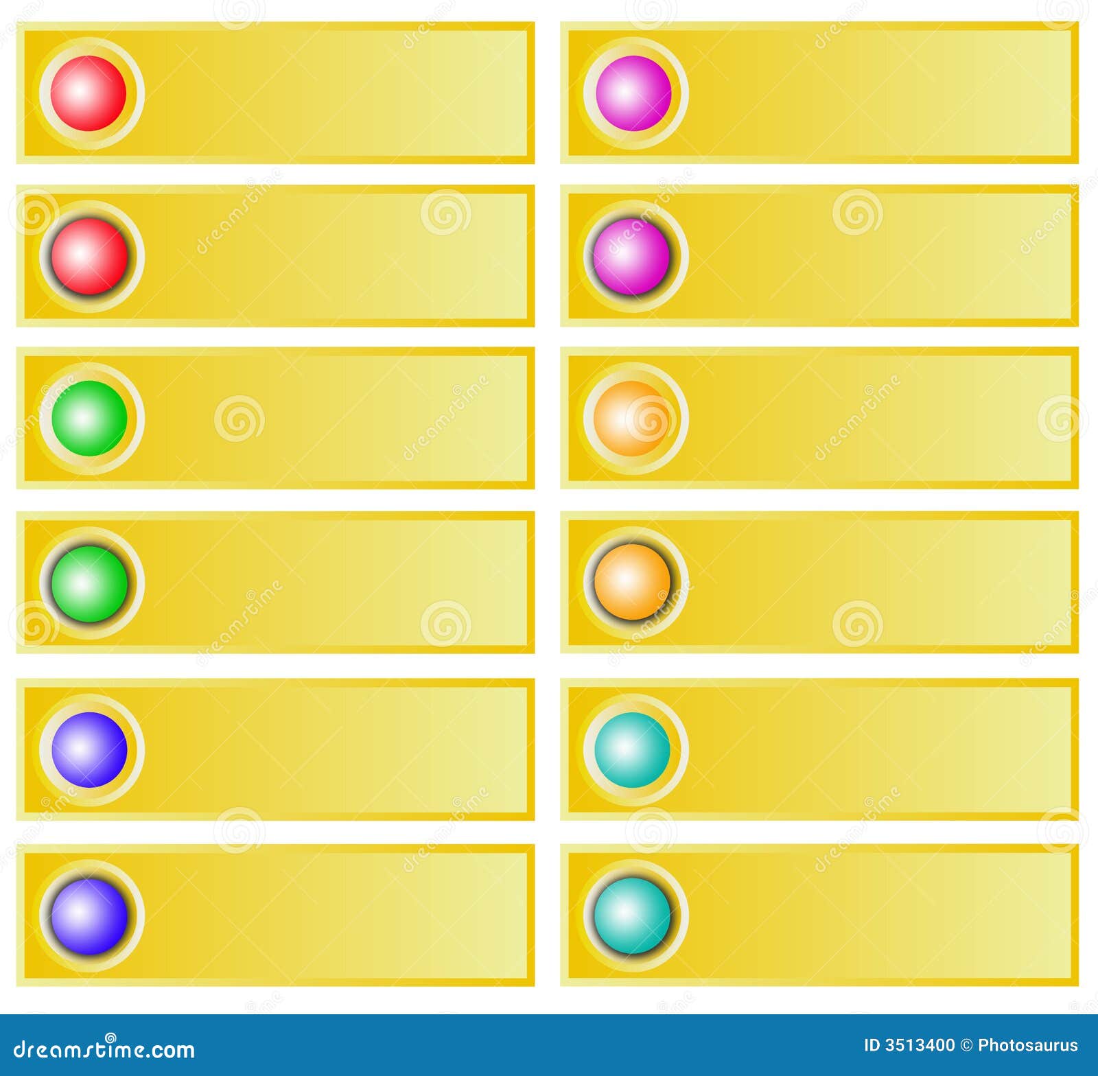 Rollover-buttons stock illustration. Illustration of blue - 3513400